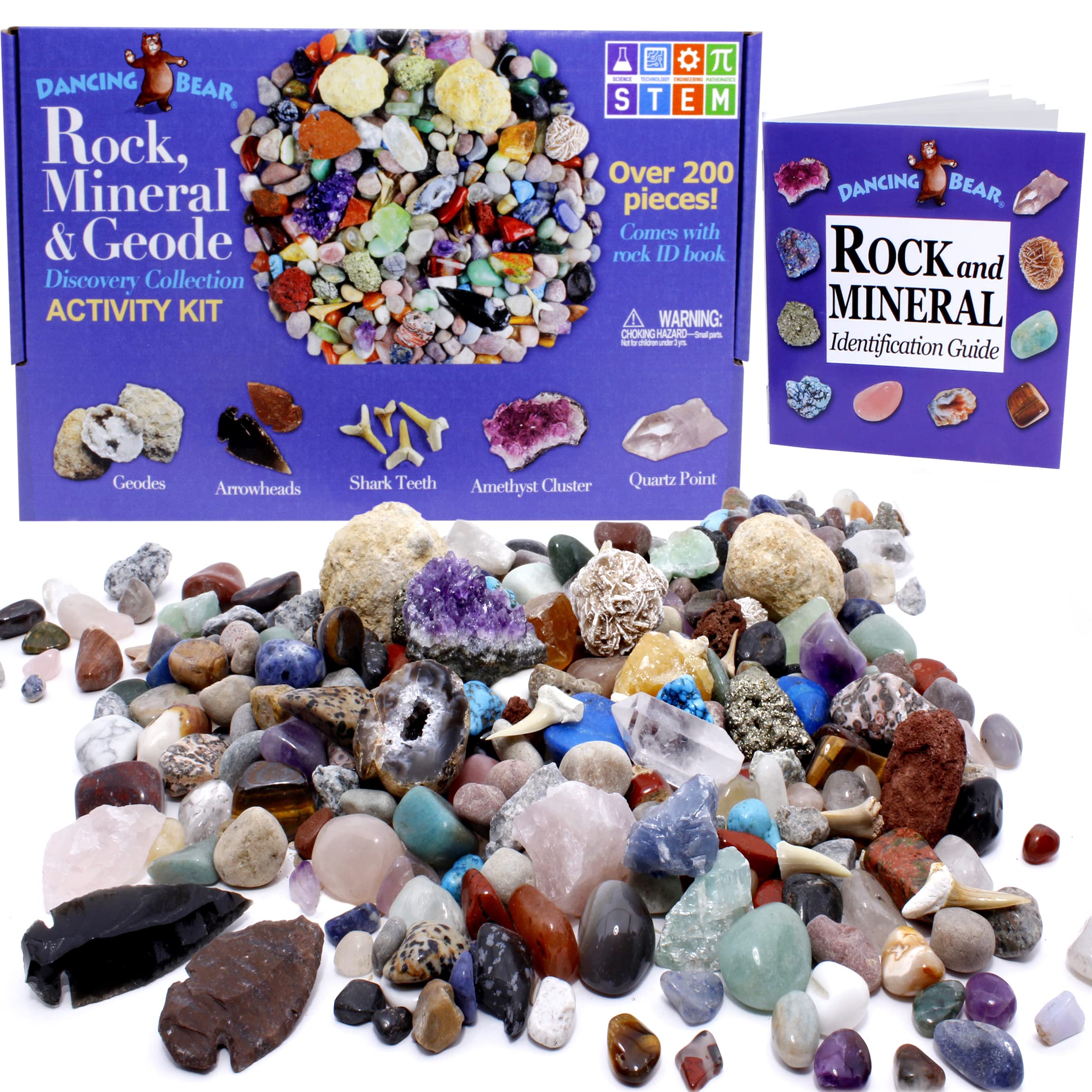 Mua DANCING BEAR Rock, Mineral & Geodes Treasure Hunt Activity Kit (200 ...
