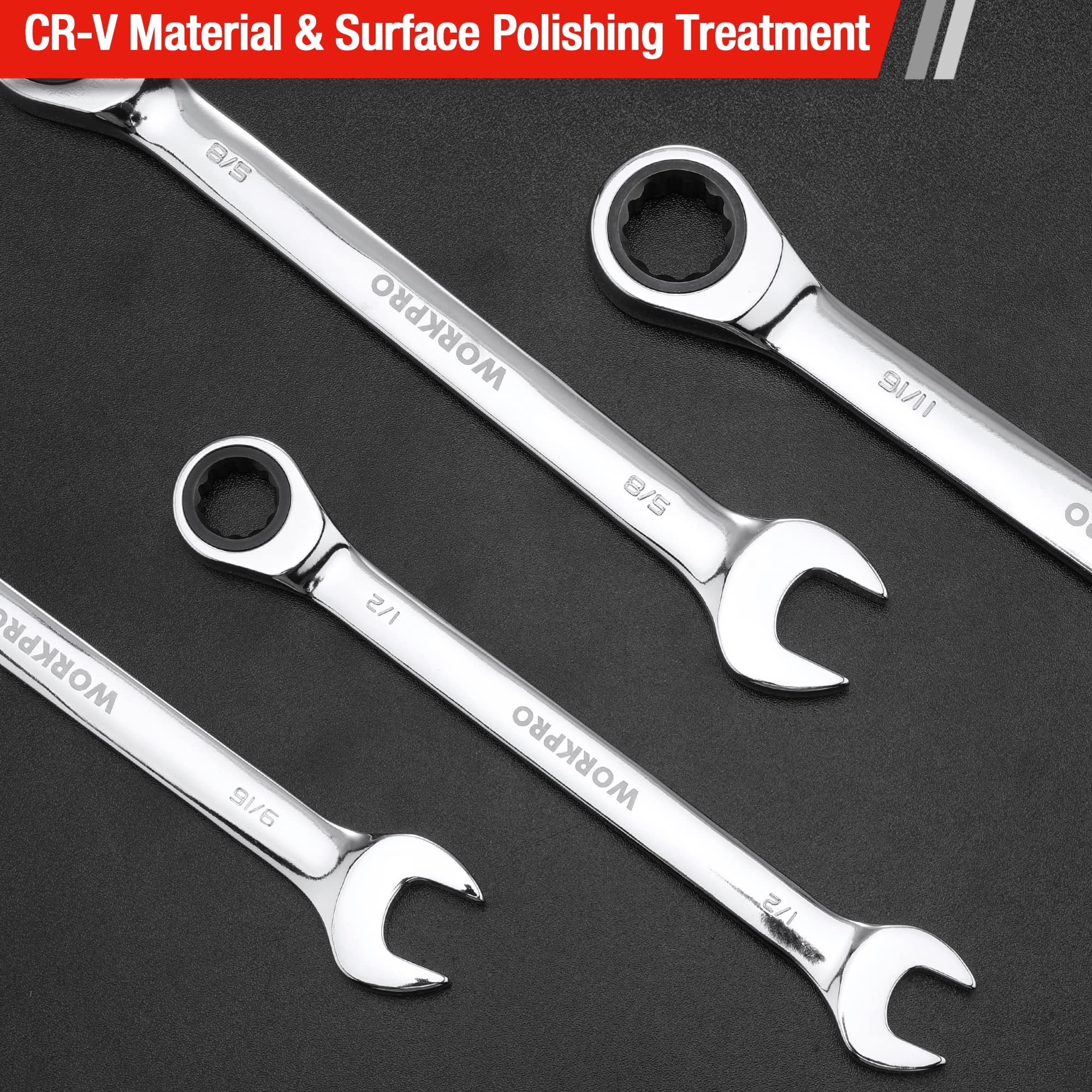 Mua 7-Piece Ratcheting Combination Wrench Set, 72 Teeth, Cr-V ...