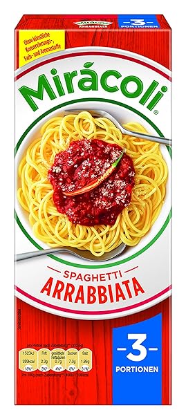Miracoli Spaghetti Arrabbiata 3 Portionen, 5er Pack (5 x 399 g): Amazon ...
