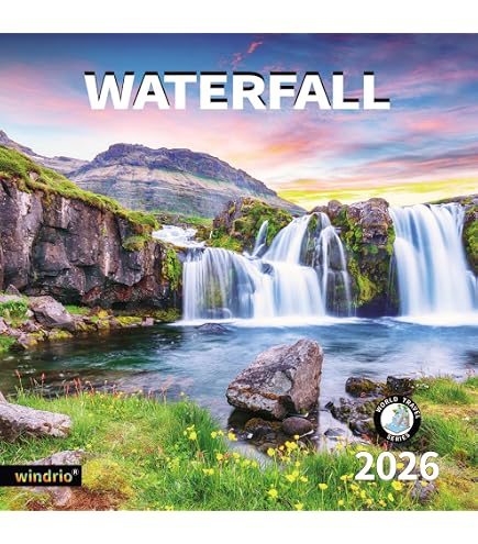 Waterfall Rectangle Wall Calendar Waterfalls Calendar Calendars 2023