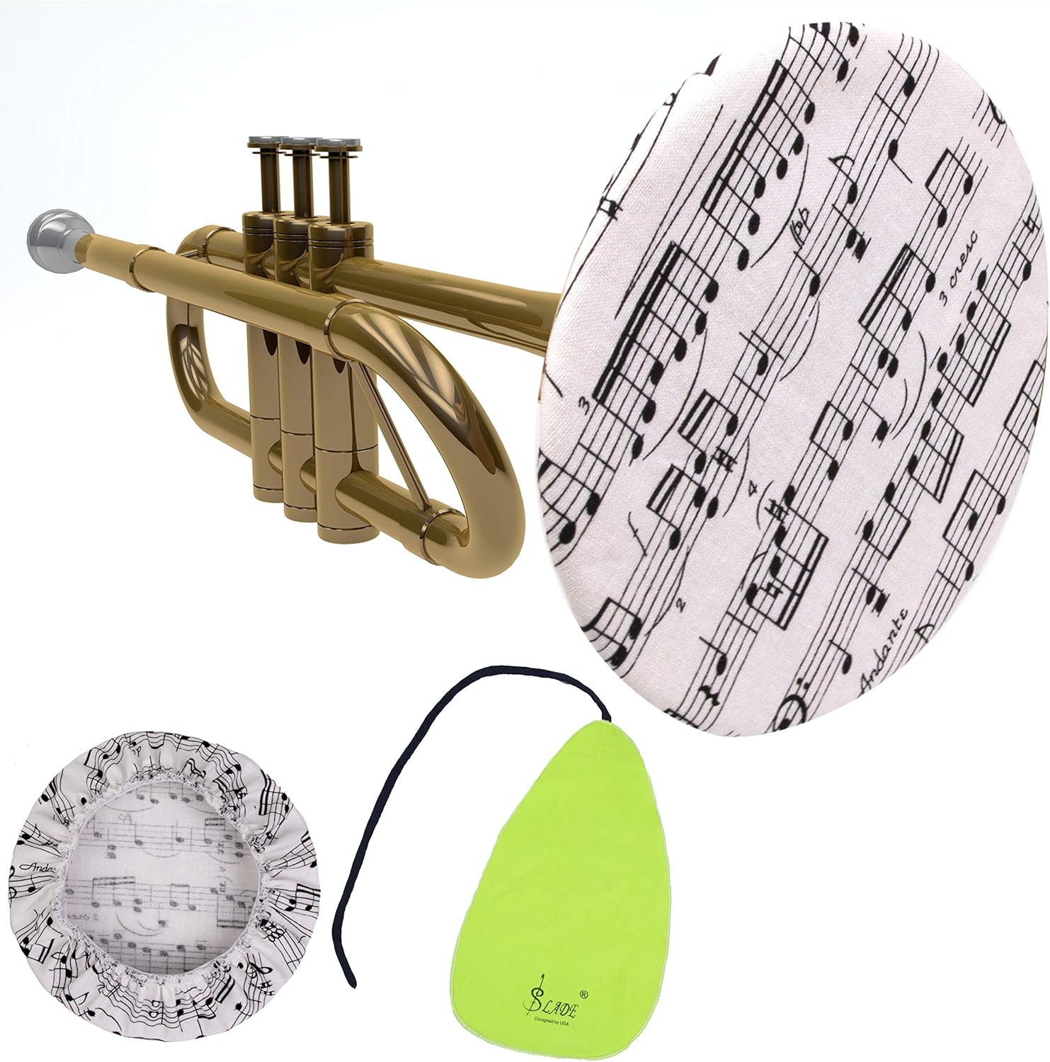 Amazon.com: GRAUES Trumpet Bell Cover | Bell Cover and Cleaning Cloth ...