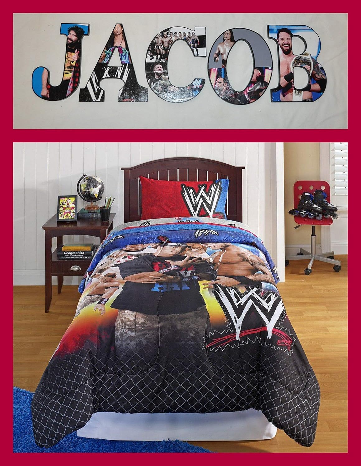 Amazon.com: WWE Inspired Personalized Wooden Wall Letters Decor: Handmade