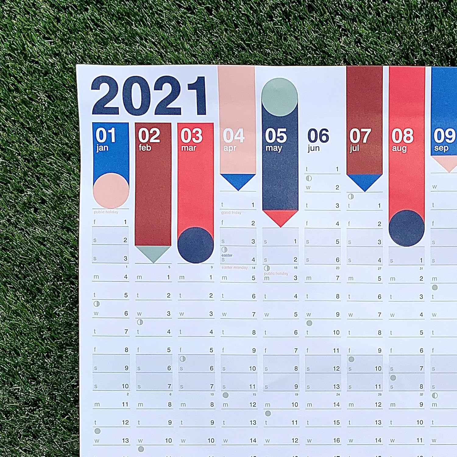 2021 Wall Planner Calendar (Folded) – BigaMart