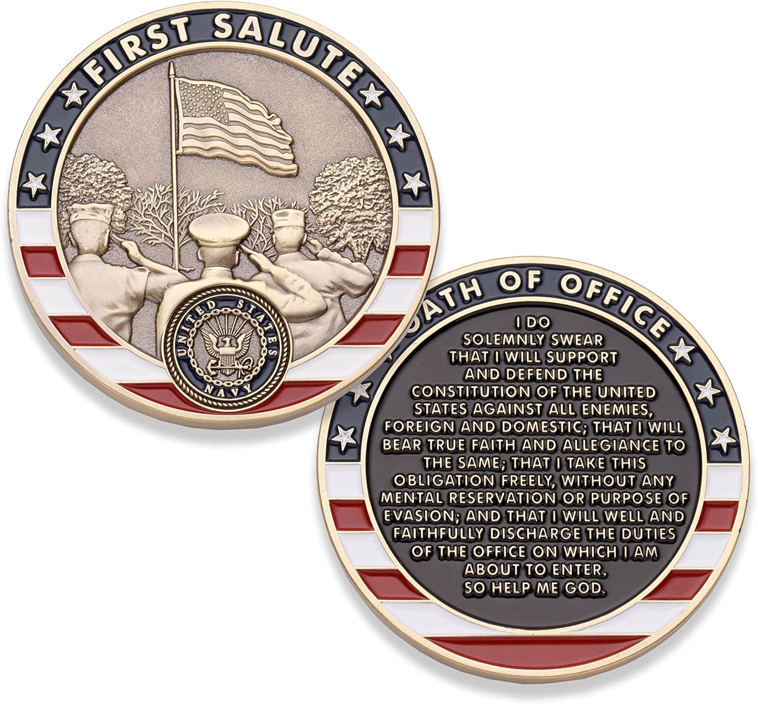 Amazon.com: Navy First Salute Challenge Coin - United States Navy ...