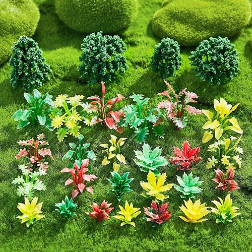 Crowye 160 Pcs Mixed Model Trees Mini Diorama Trees Diorama Supplies ...
