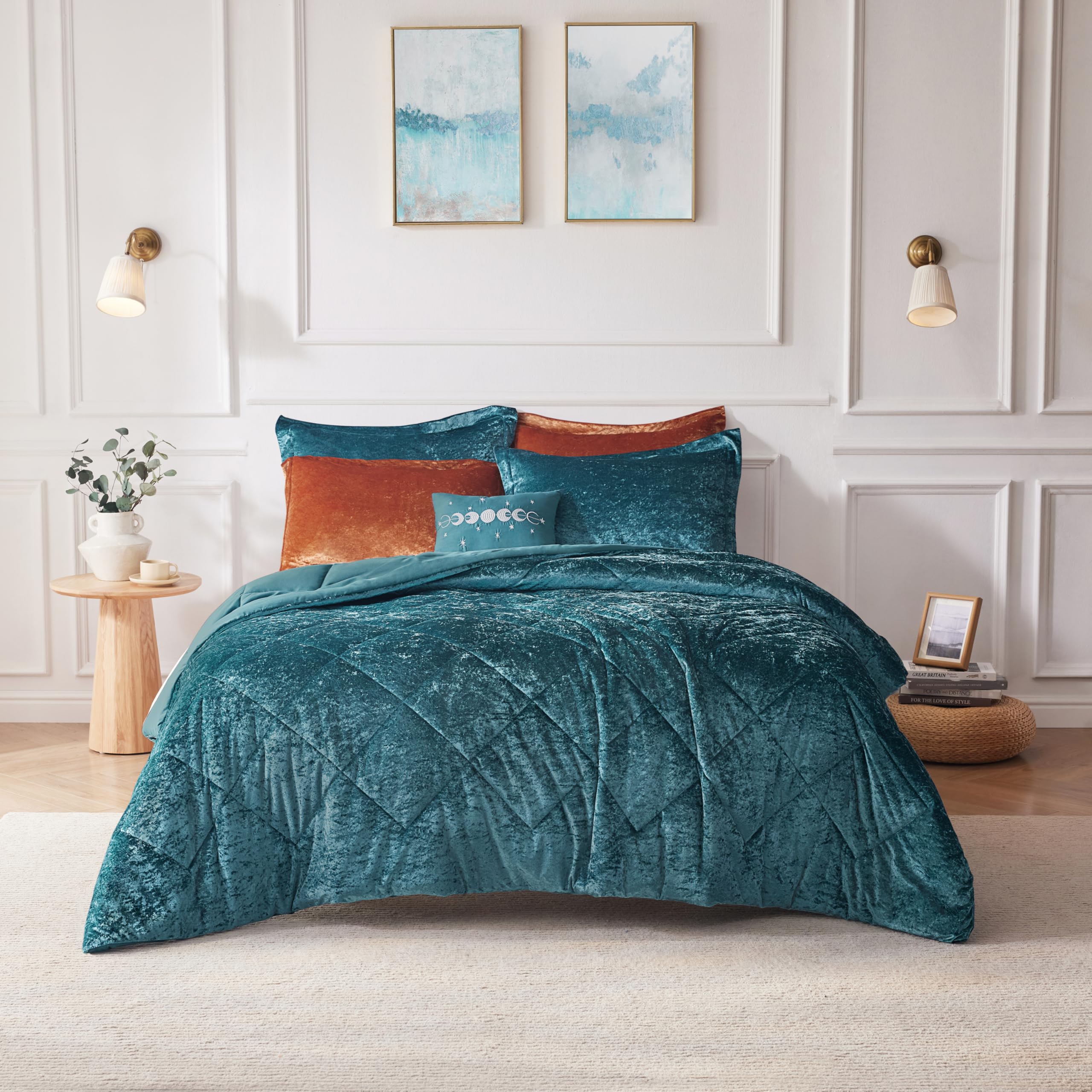 Intelligent Design King Comforter Set, Velvet Comforter Set , Luxury ...