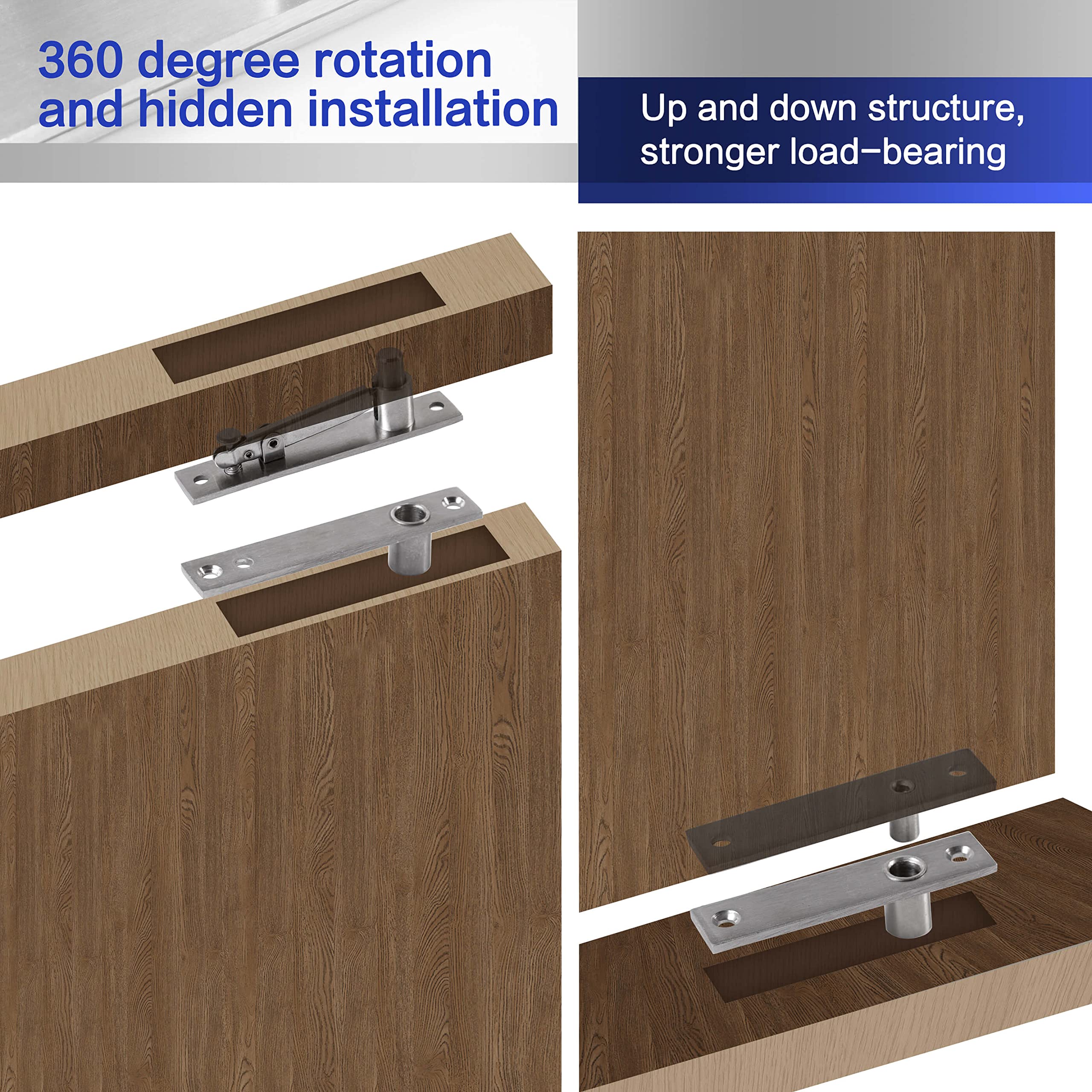 Mua Heavy Duty Pivot Door Hinges - Hidden Door Pivot Hinge System for ...