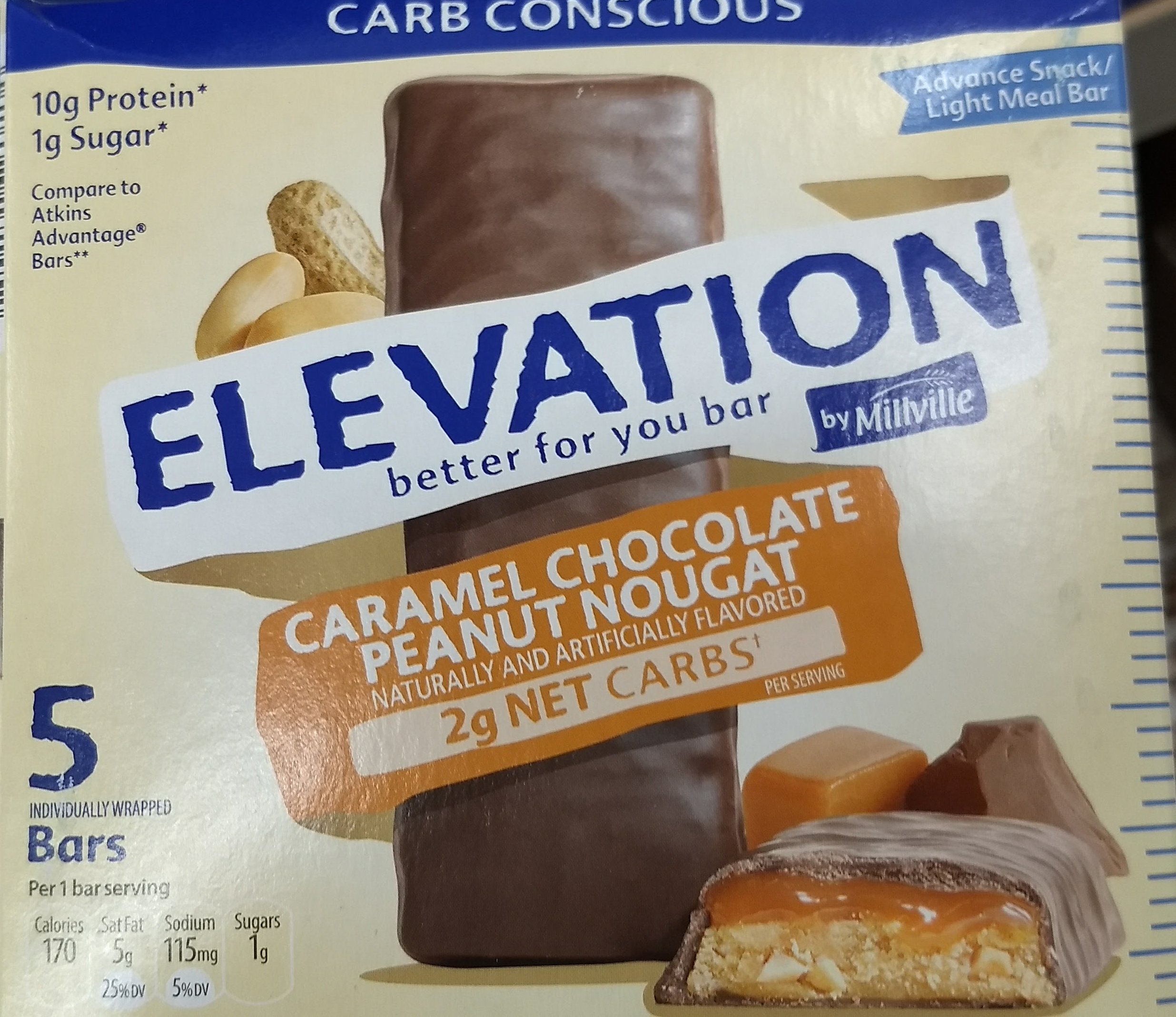 Amazon.com: Elevation by Millville Peanut Butter Fudge Crisp Breaktime ...
