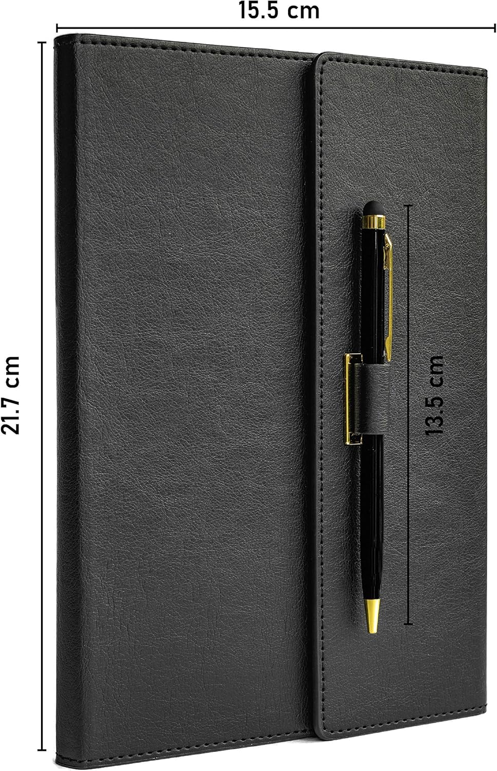 Tri-fold Notebook A5 Notepad Vegan Friendly PU Leather Cover 160 Ruled ...