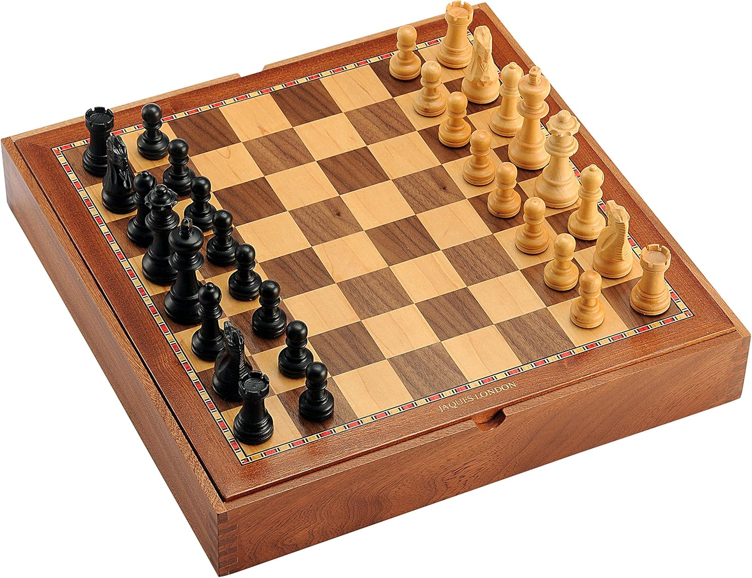 Jaques of London Chess Set with Board - 3" Weighted Chess Pieces with ...