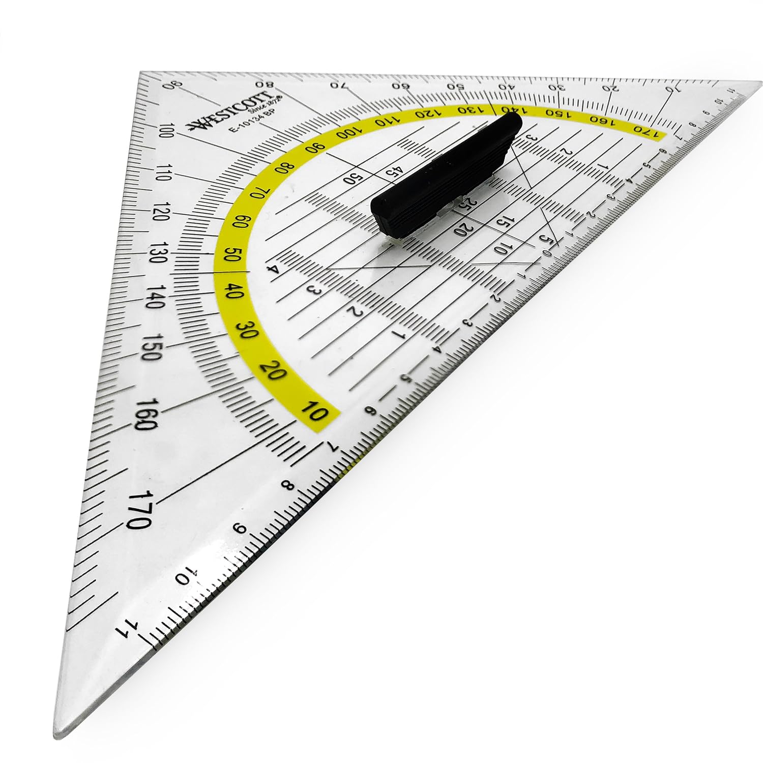 Westcott Set Square - Two Way Scale with Detachable Handle ...