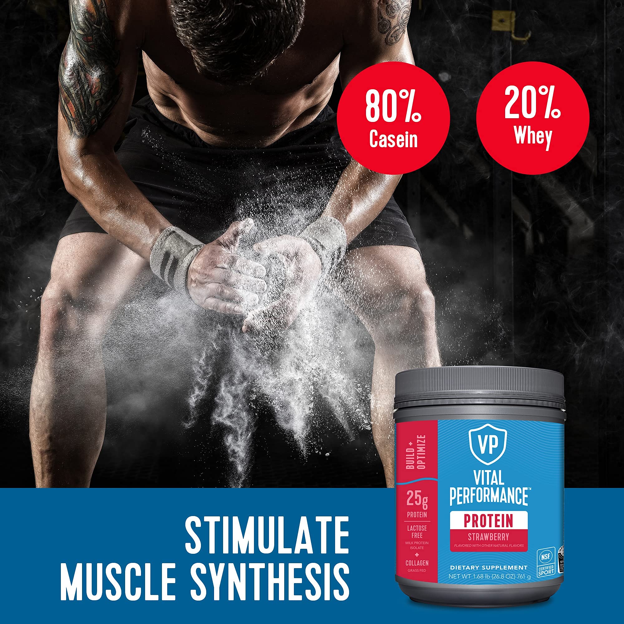 Mua Performance Protein Powder, 25g Lactose-Free Milk Isolate Casein ...