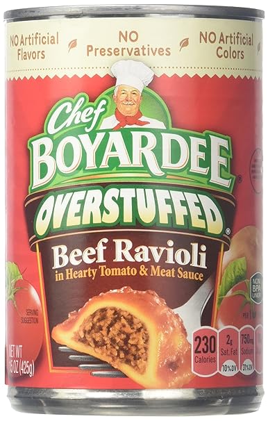 Chef Boyardee Overstuffed Beef Ravioli - 15 oz: Amazon.com: Grocery ...