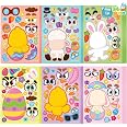 Amazon.com: JOYIN 24 PCS Easter Match Make a Face Stickers with Easter ...
