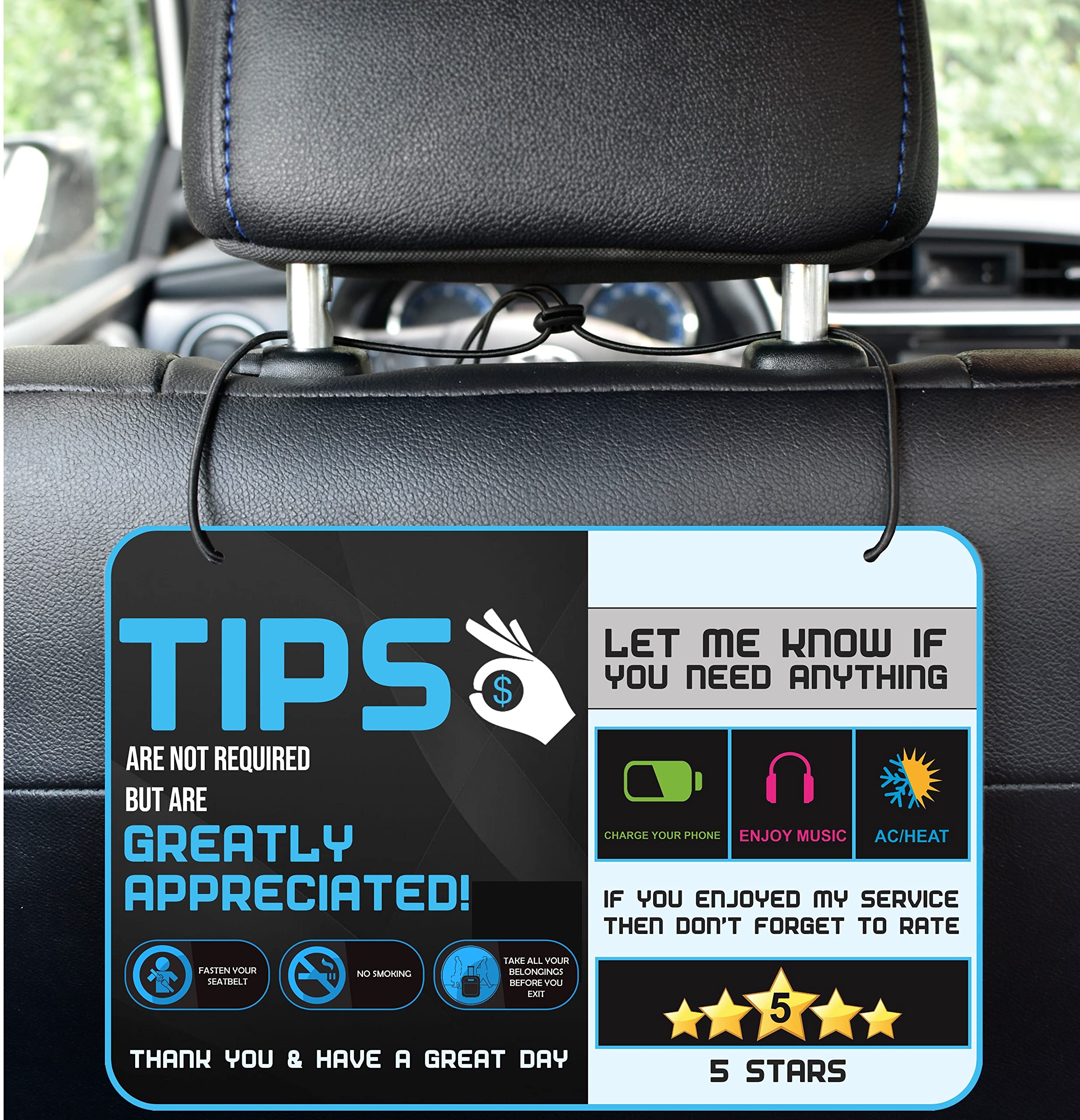 Tips - Five Star Accessories Rider-share Sign For Driver |sign ...
