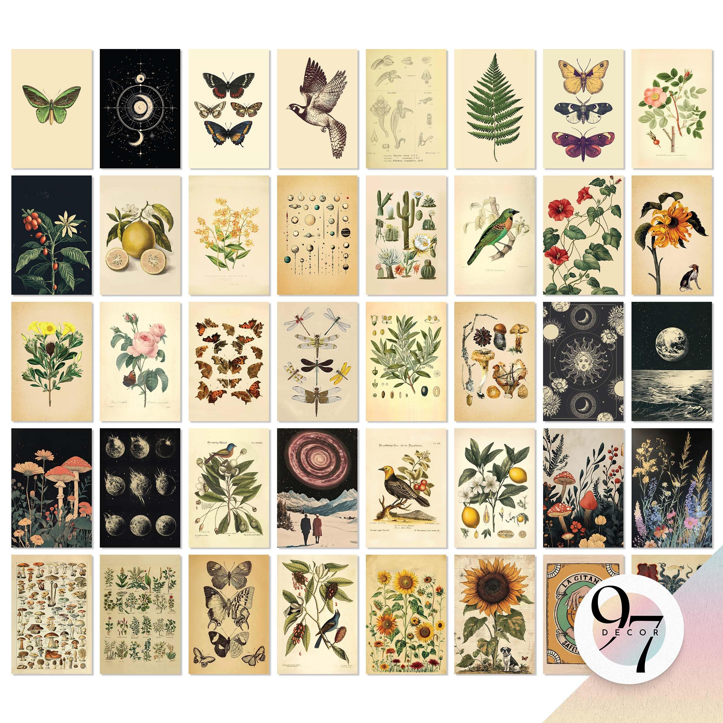 97 Decor Vintage Wall Collage Kit - Mini Posters For Room Aesthetic ...