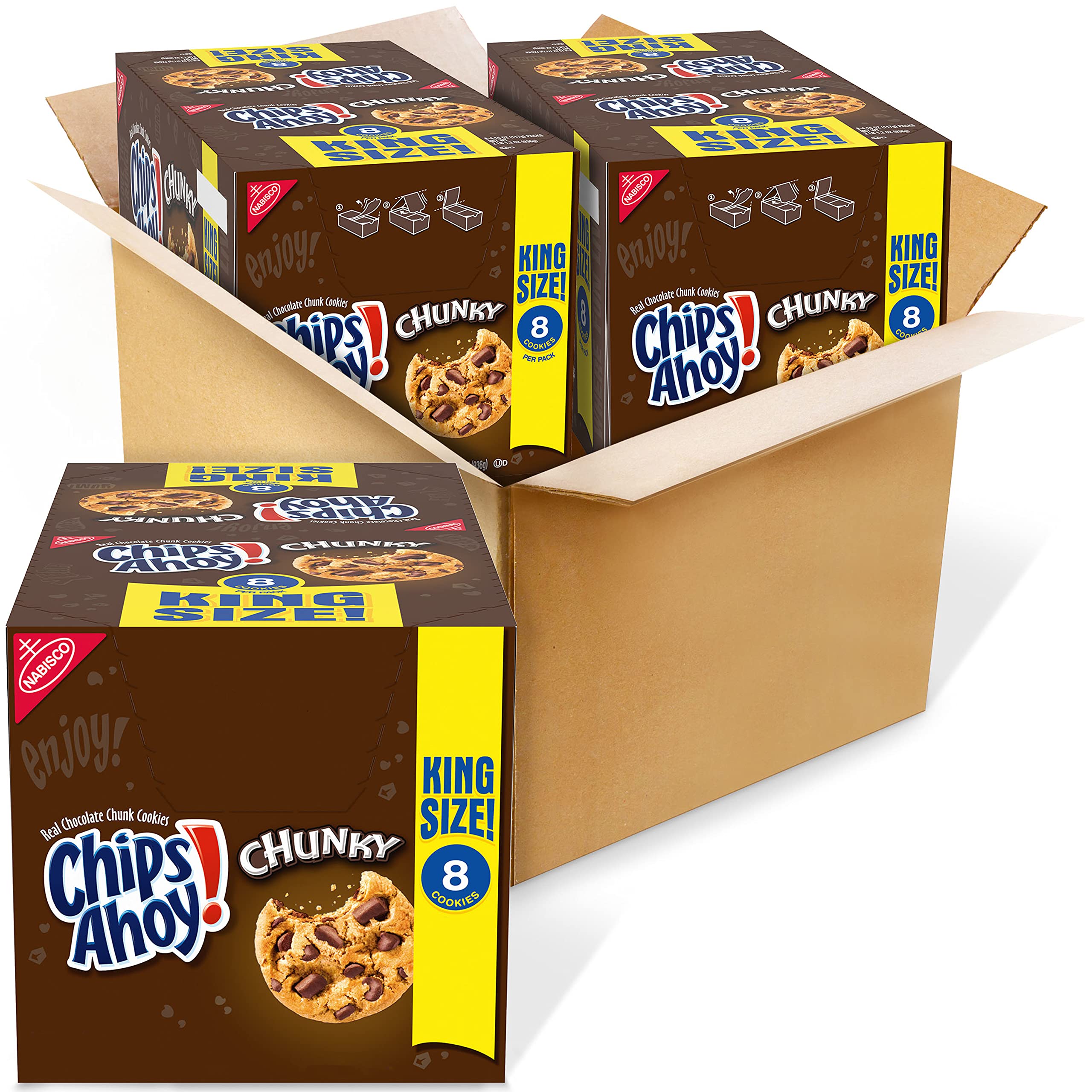 Chips Ahoy! Chunky Chocolate Chip Cookies - Snack Packs, 33.28 oz (Pack ...