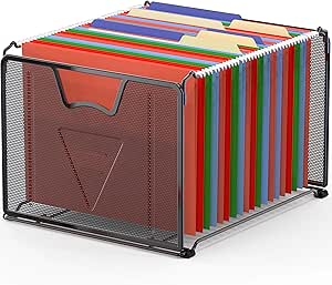 Amazon.com : SimpleHouseware Mesh Hanging File Organizer, Black ...