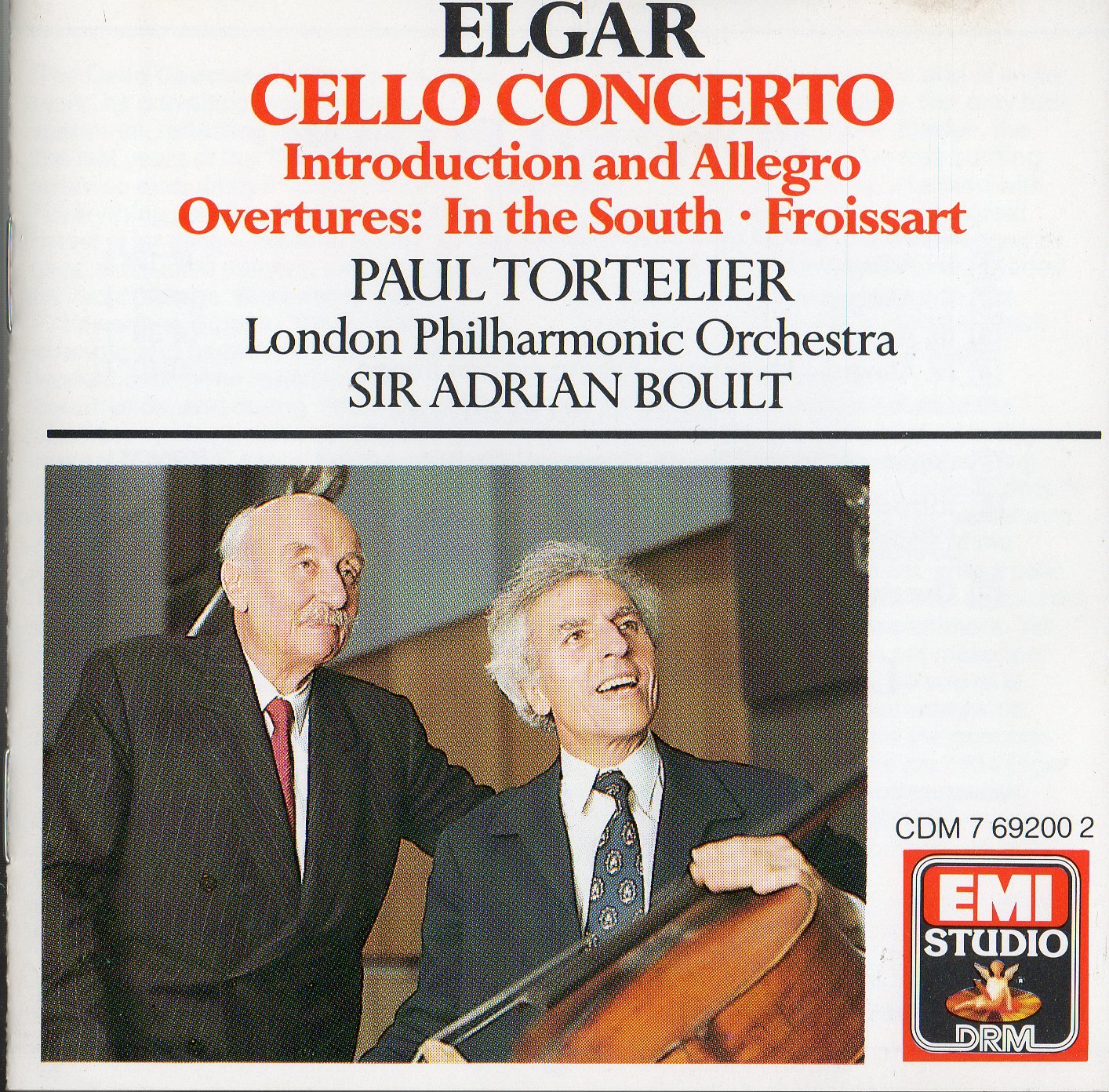 Edward Elgar, Adrain Boult, Paul Tortelier - Elgar: Cello Concerto in E ...
