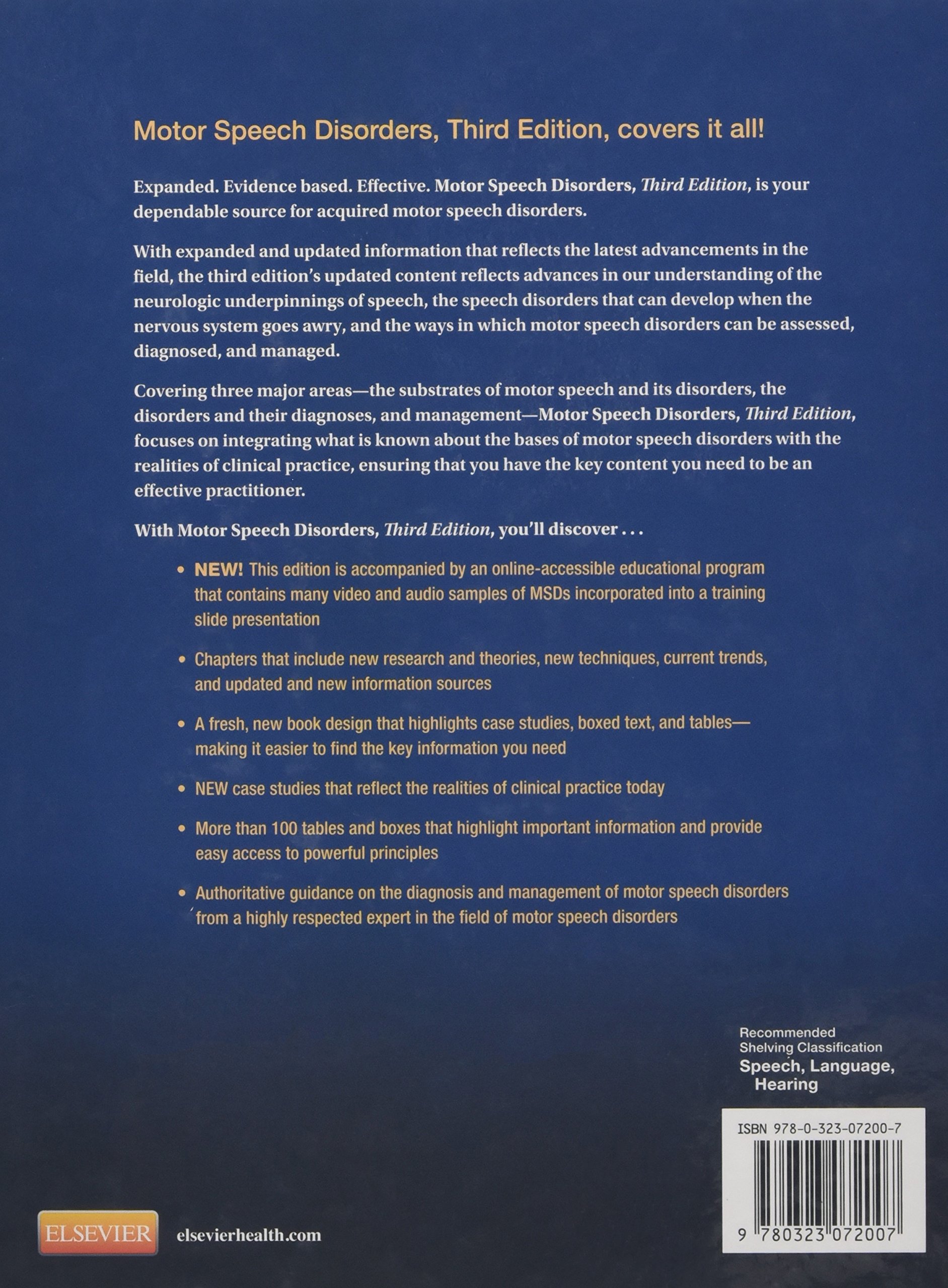 Motor Speech Disorders: Substrates, Differential Diagnosis, and Management