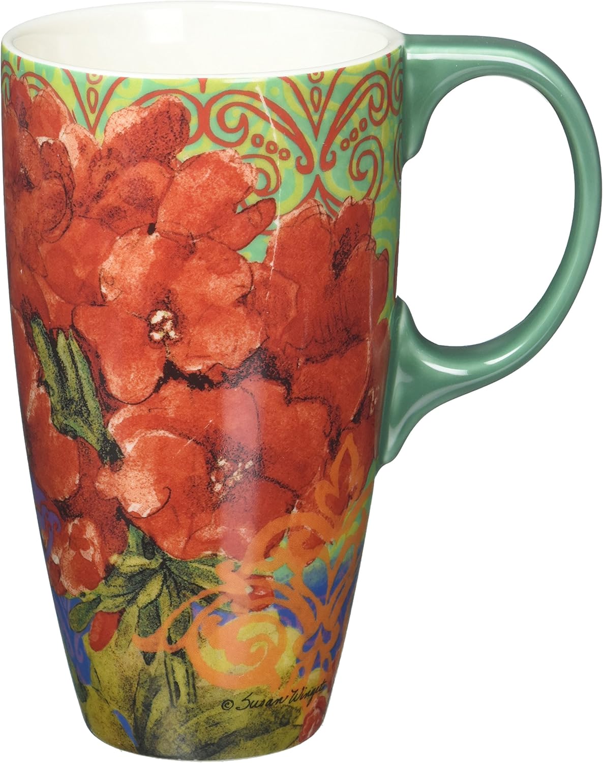 Amazon.com | Lang Boho Garden Latte Mug by Susan Winget, Multicolored ...