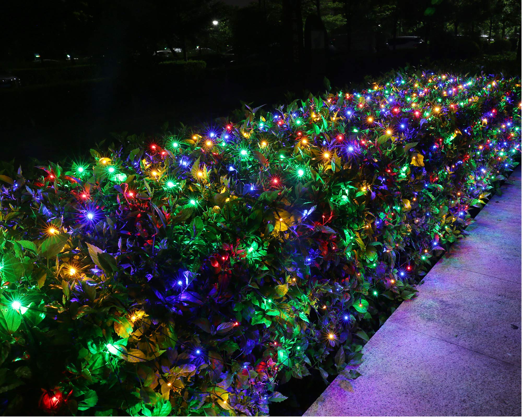 Joomer 12ft x 5ft 360 LED Christmas Net Lights, 8 Modes Bush Mesh ...