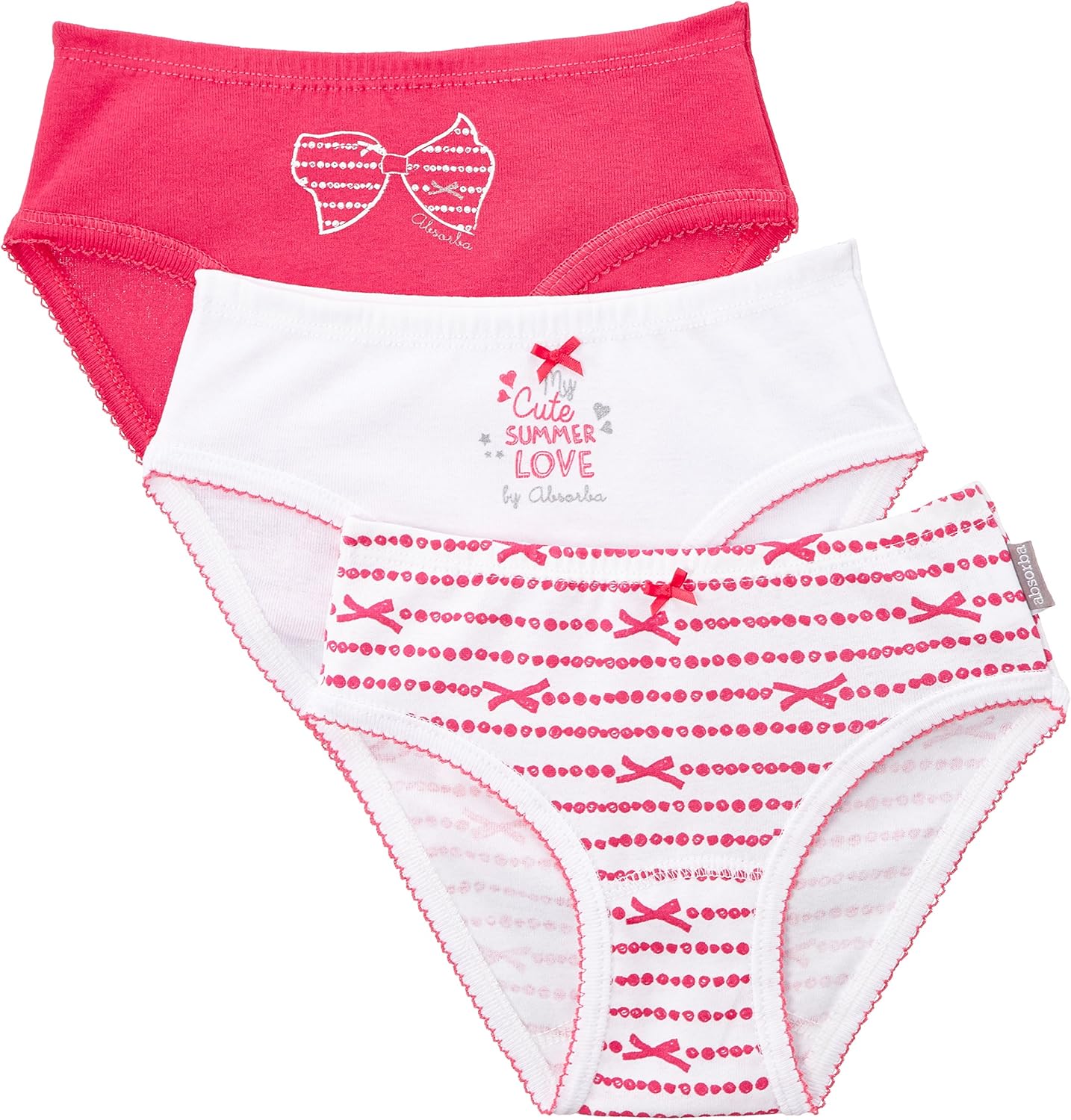Absorba Underwear Unterhose, Ropa Interior para Niñas, Rosa (Rose 96) 3 ...