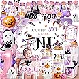 Amazon.com: 131pcs Spooky One Halloween First Birthday Party ...