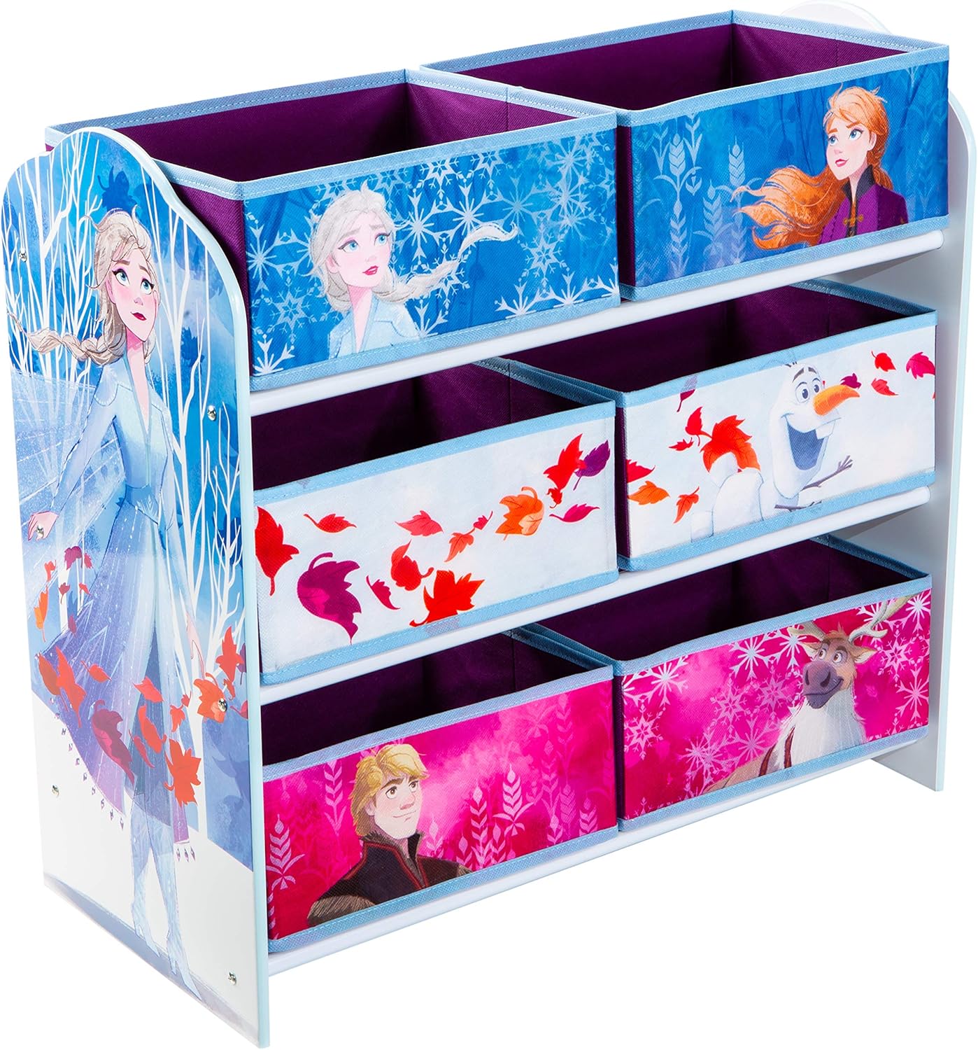 Disney Frozen Kids Bedroom Toy Storage Unit with 6 Bins by HelloHome ...