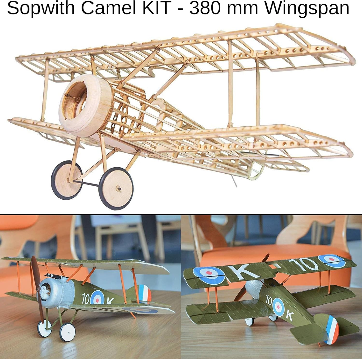 Sopwith Camel Slow Flyer Model Kit, Build Yourself Wooden Airplane Kit ...