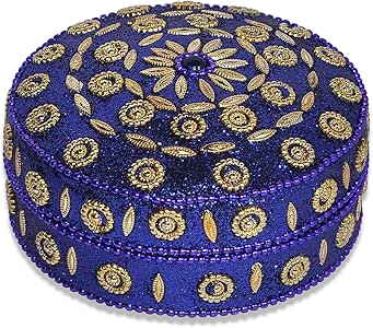 Amazon.com: Blue Jewelry Box with Golden Accessories: Home & Kitchen