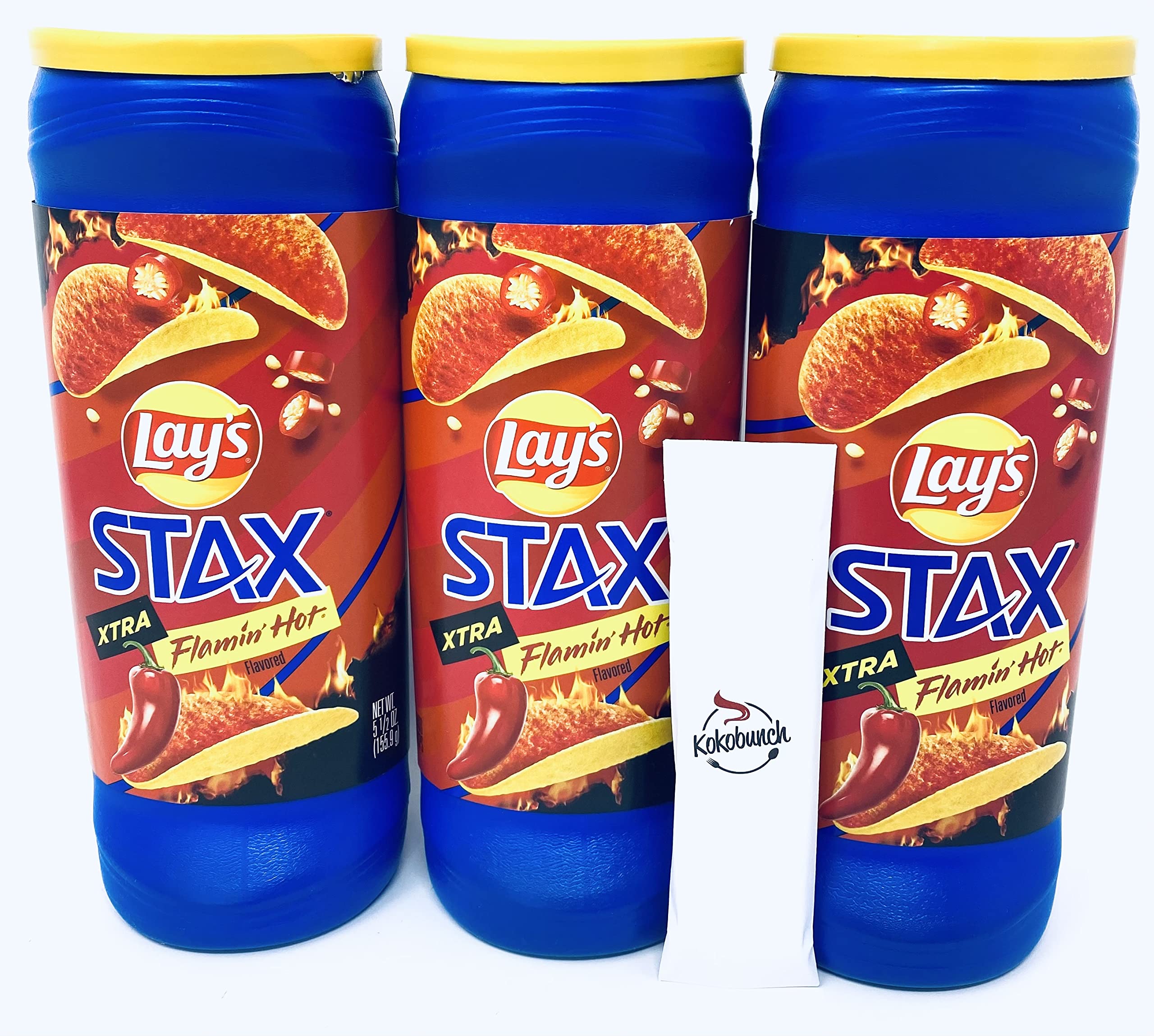 Mua Lays Stax Extra Flamin Hot Flavored Potato Chips with Kokobunch Kit ...