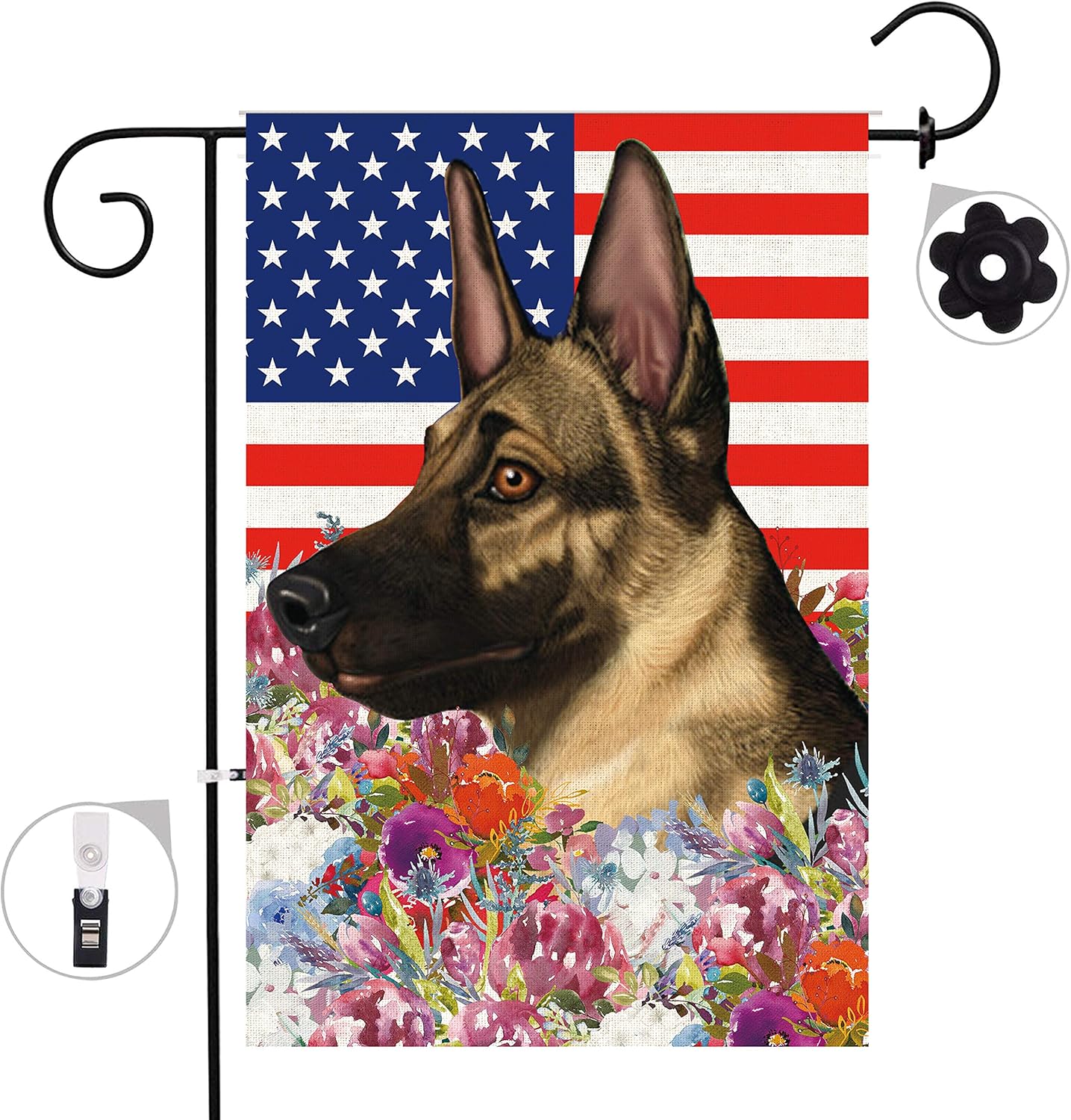 Amazon.com : Bonsai Tree German Shepherd Seasonal Burlap Garden Flag ...