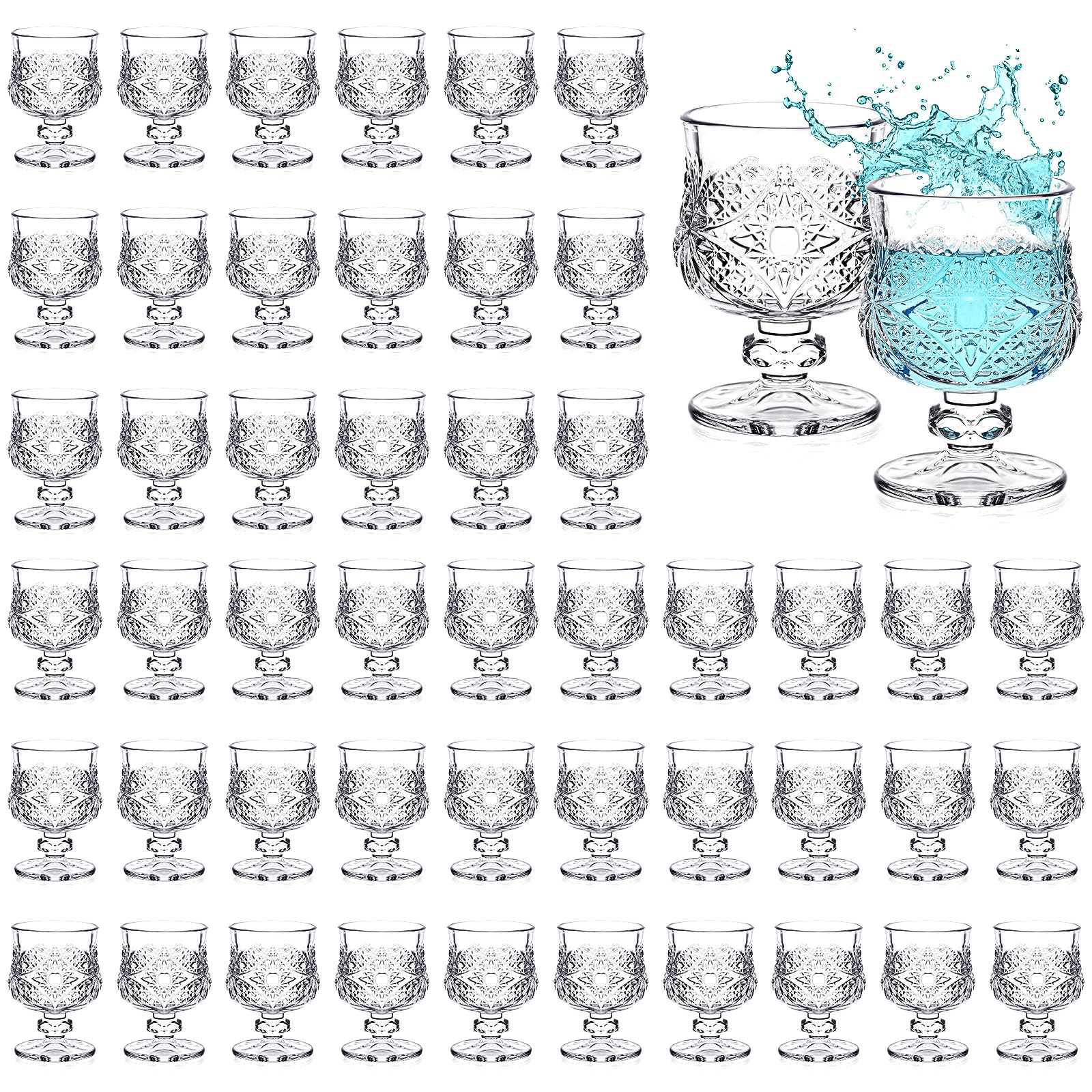 Suclain 36 Pcs Shot Glass Bulk Set 1.5 oz Mini Cute Shot Glasses ...