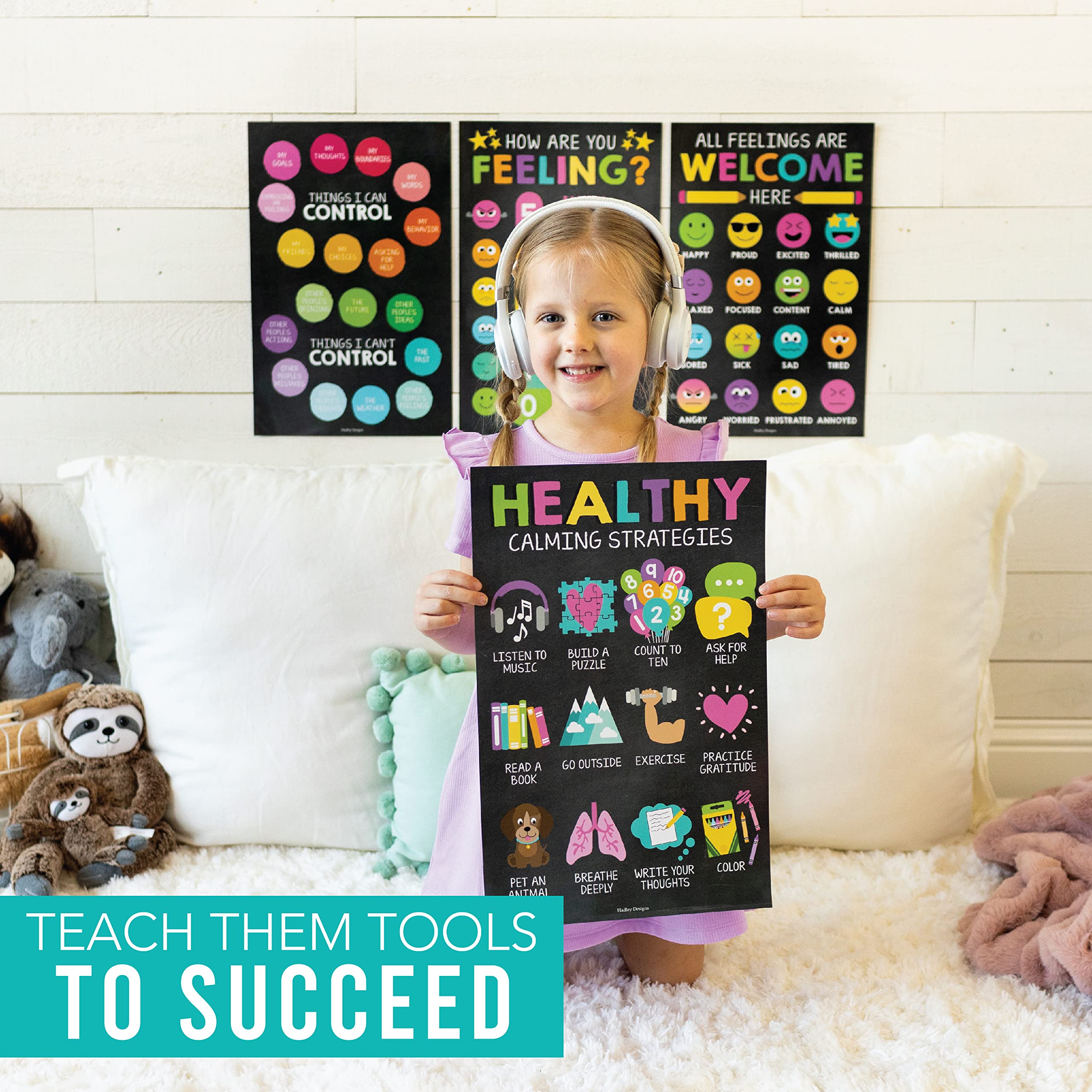Mua 4 Chalkboard Feelings Chart For Kids Emotions Chart For Kids ...
