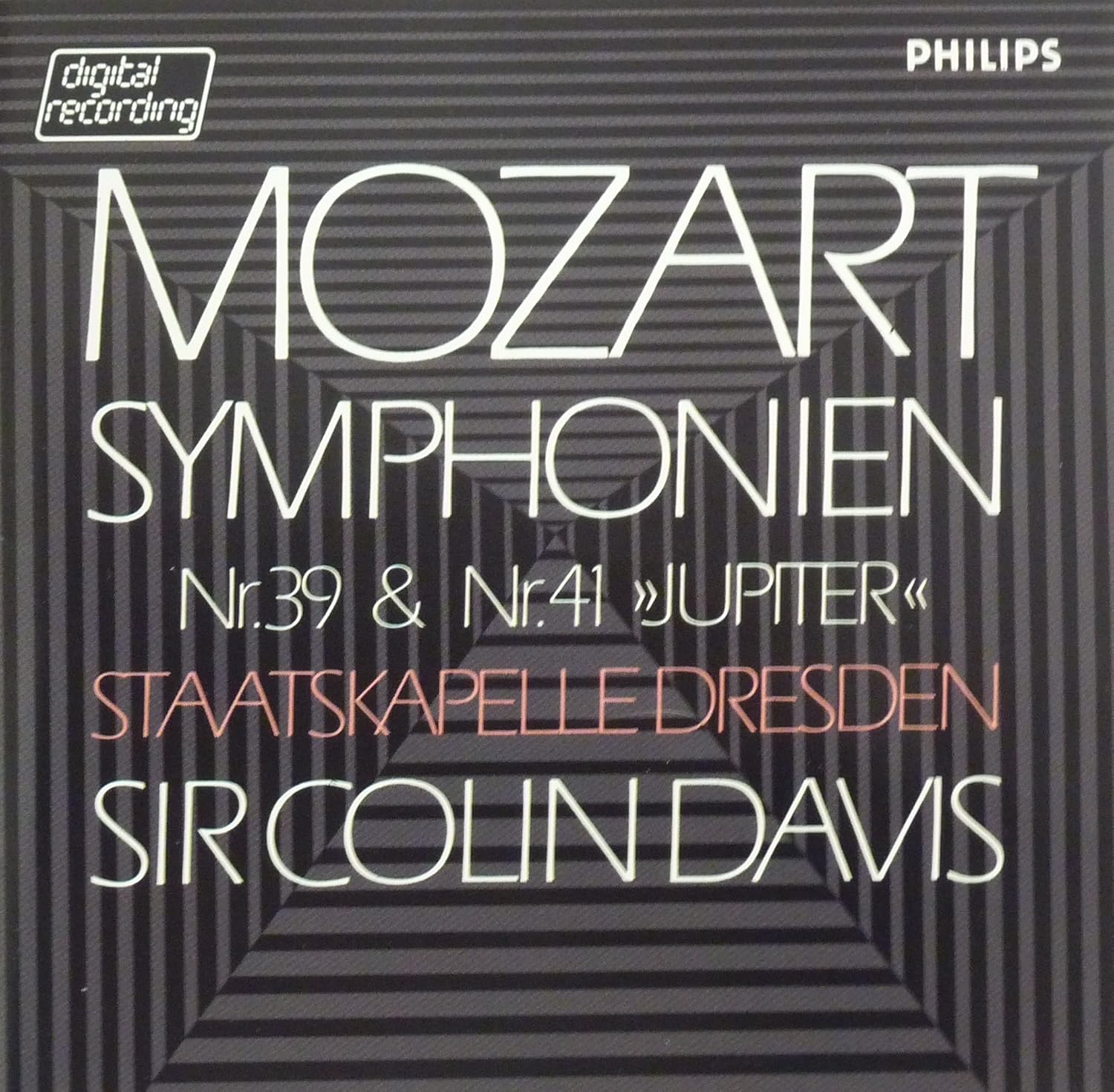 Mozart: Symphonies No. 39 & No. 41 -Colin Davis /rare 1982 edition - Staatskapelle Dresden