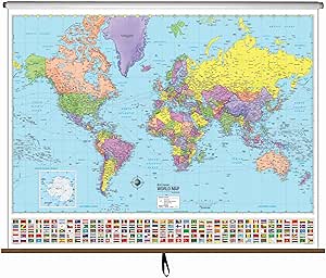 Amazon.com : World Advanced Political Classroom Map on Roller : Wall ...