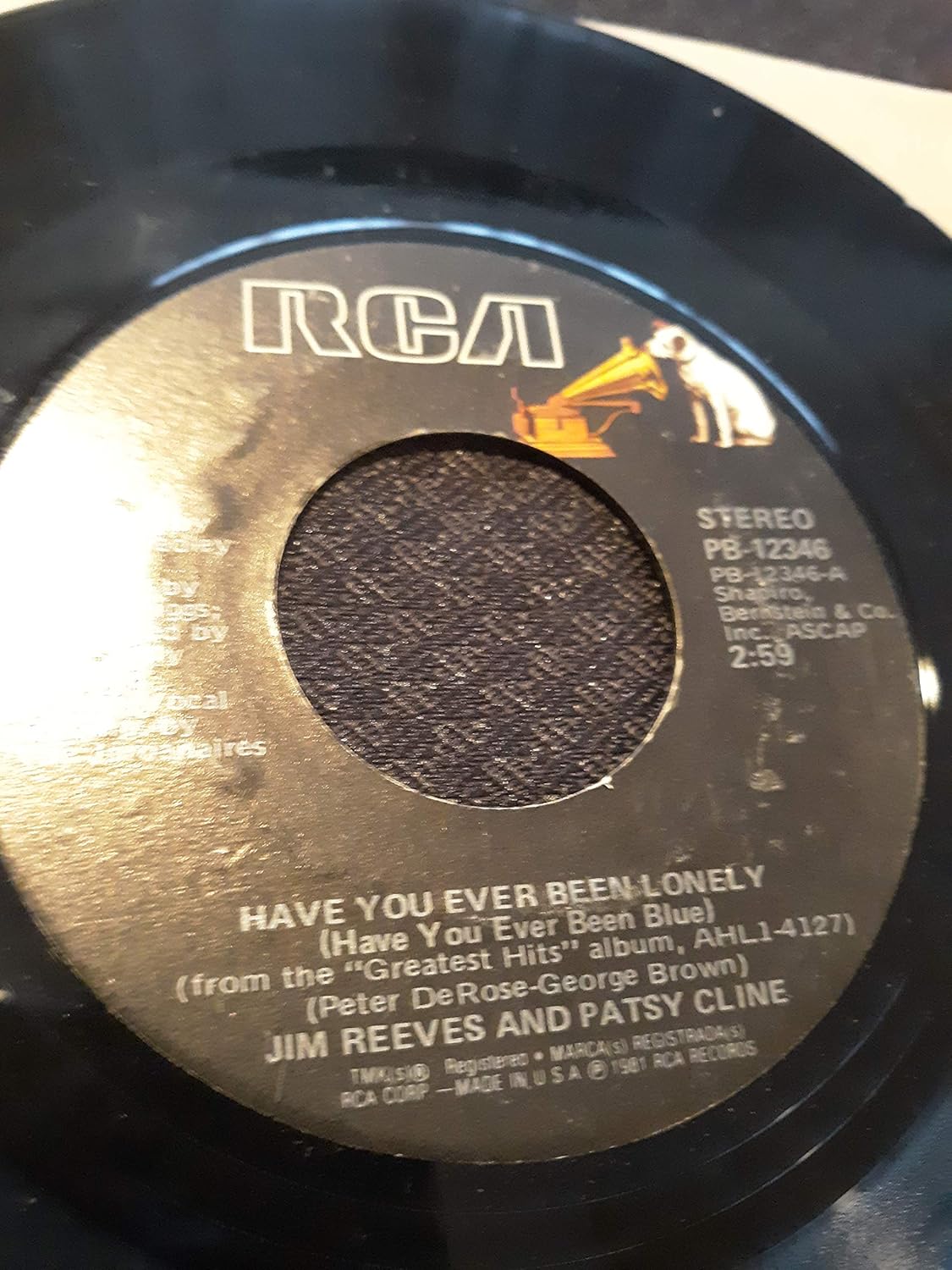 JIM REEVES & PATSY CLINE - HAVE YOU EVER BEEN LONELY(PROMO)/45/7 ...