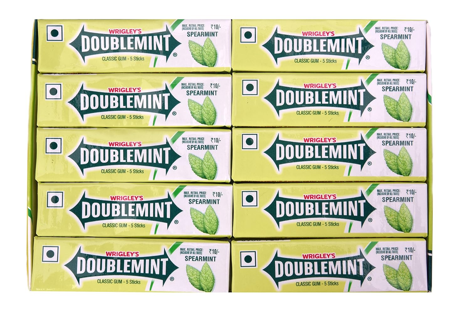 Wrigley's Doublemint Chewing Gum, Spearmint, 260g (20 Pieces): Amazon.in: Grocery & Gourmet Foods