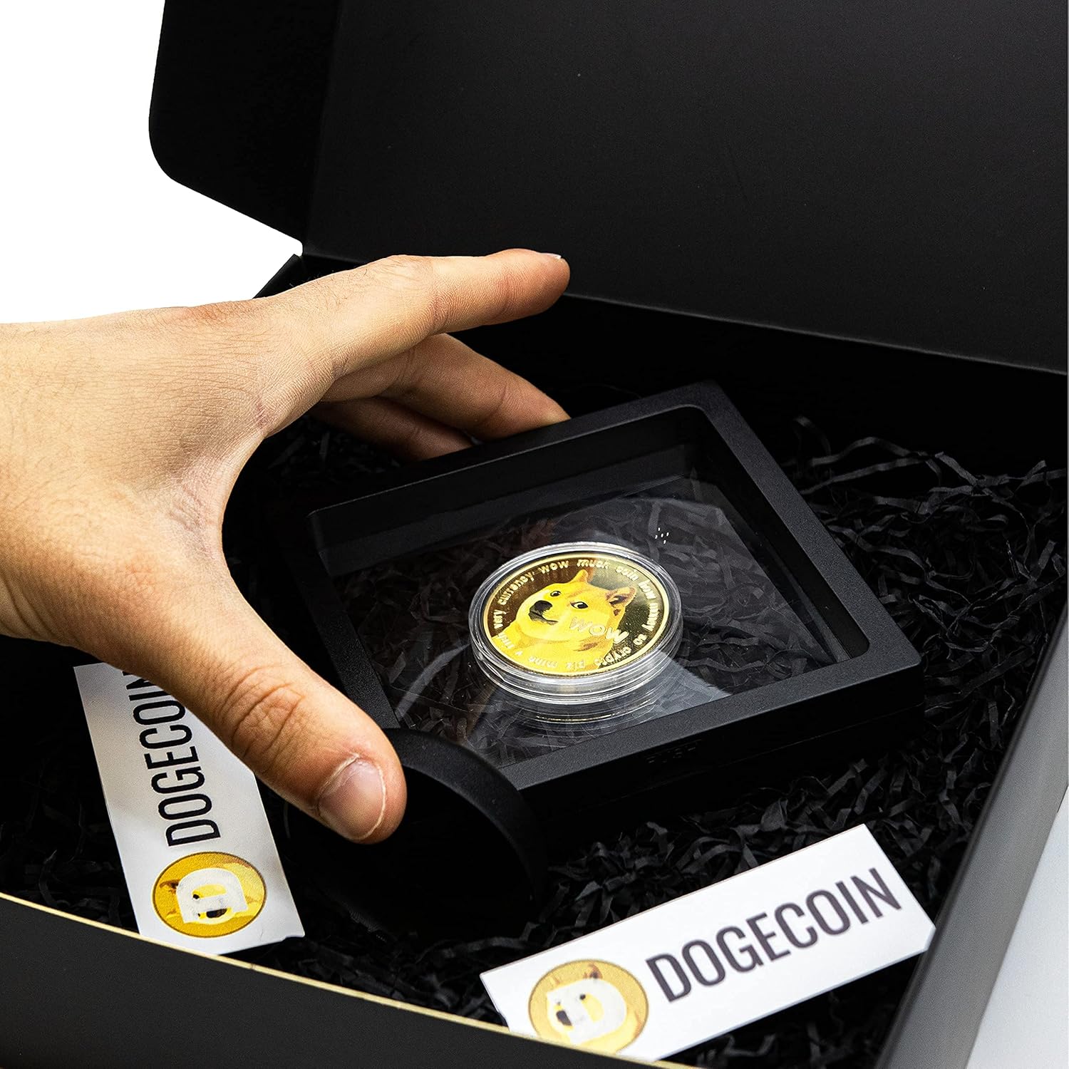 PF Dogecoin Physical Coin with Gold Coated Display Stand, Collection ...