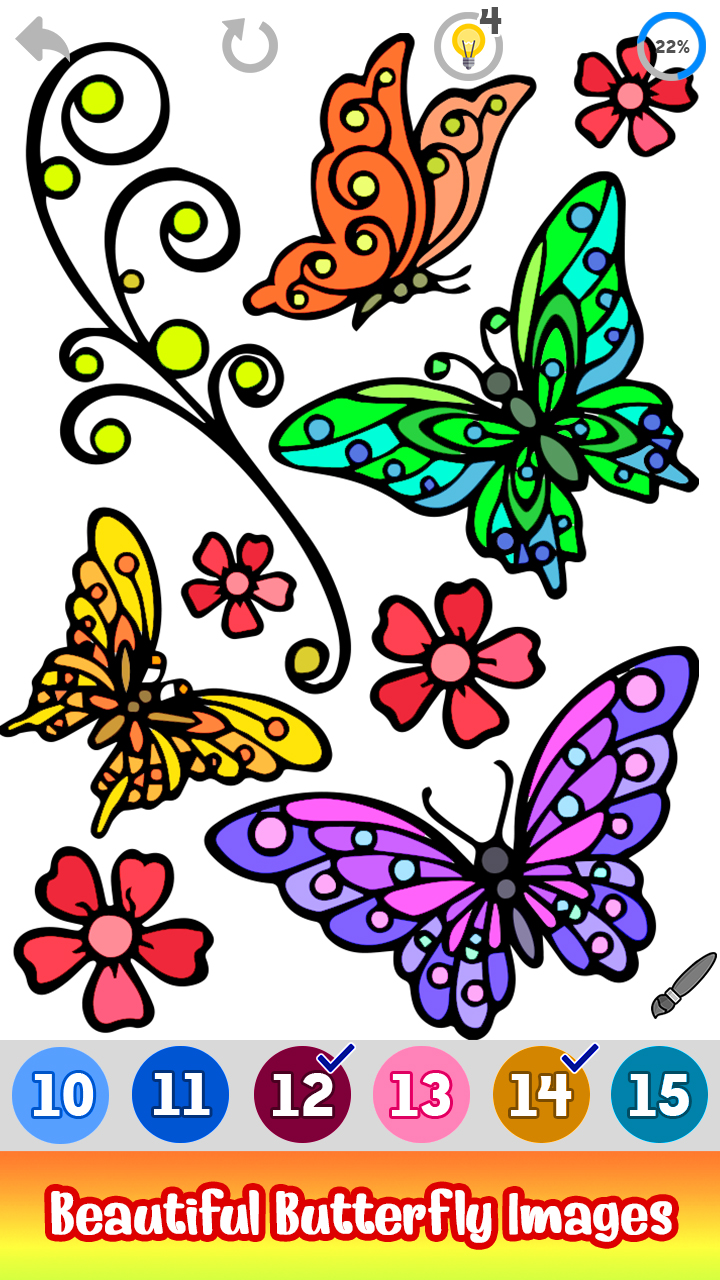 Butterfly Color By Number - Insects Coloring Book:Amazon.co.uk:Appstore ...