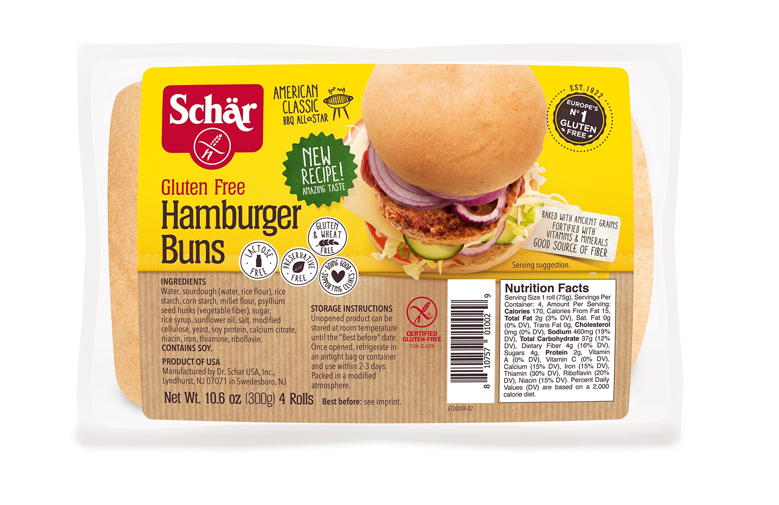 Schar Gluten Free Hot Dog Rolls, 8 Ounce (Packaging May Vary): Amazon ...