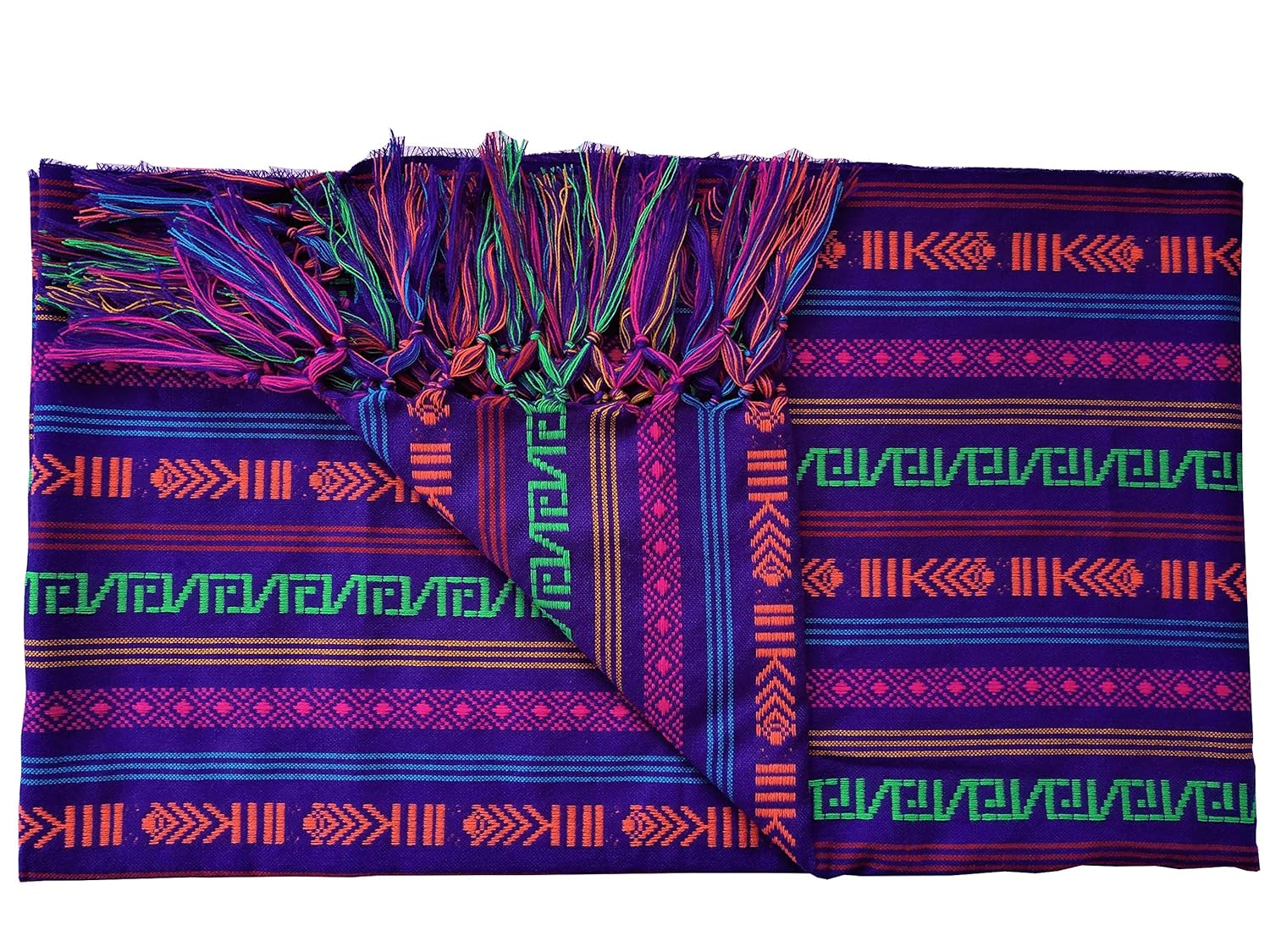 Mexican Rebozo for woman Handmade Embroidered Colorful Long Doula Shawl ...