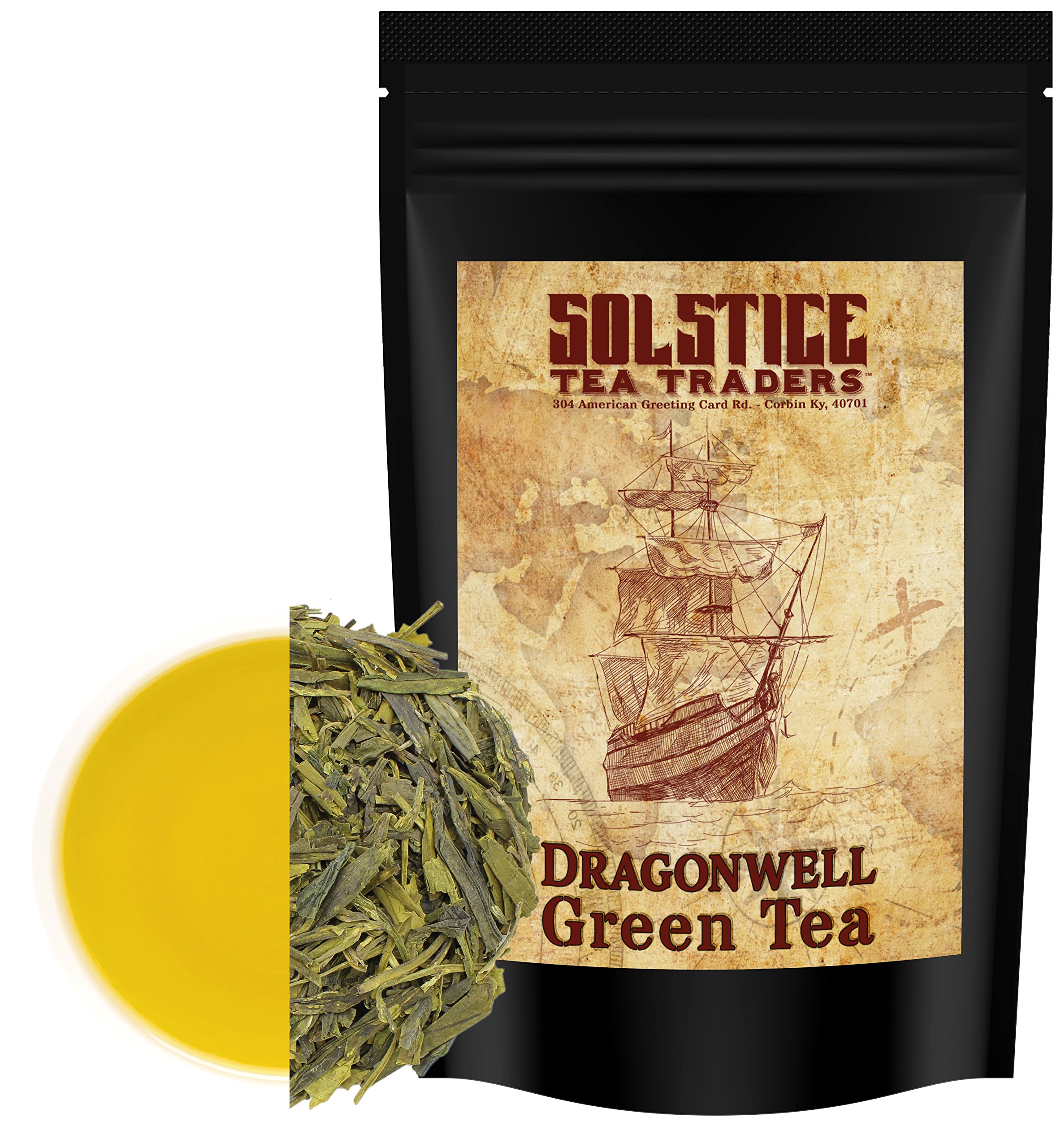 Amazon.com : Pan-fired Green Tea Loose Leaf (8-Ounce Bulk Bag); Chinese ...