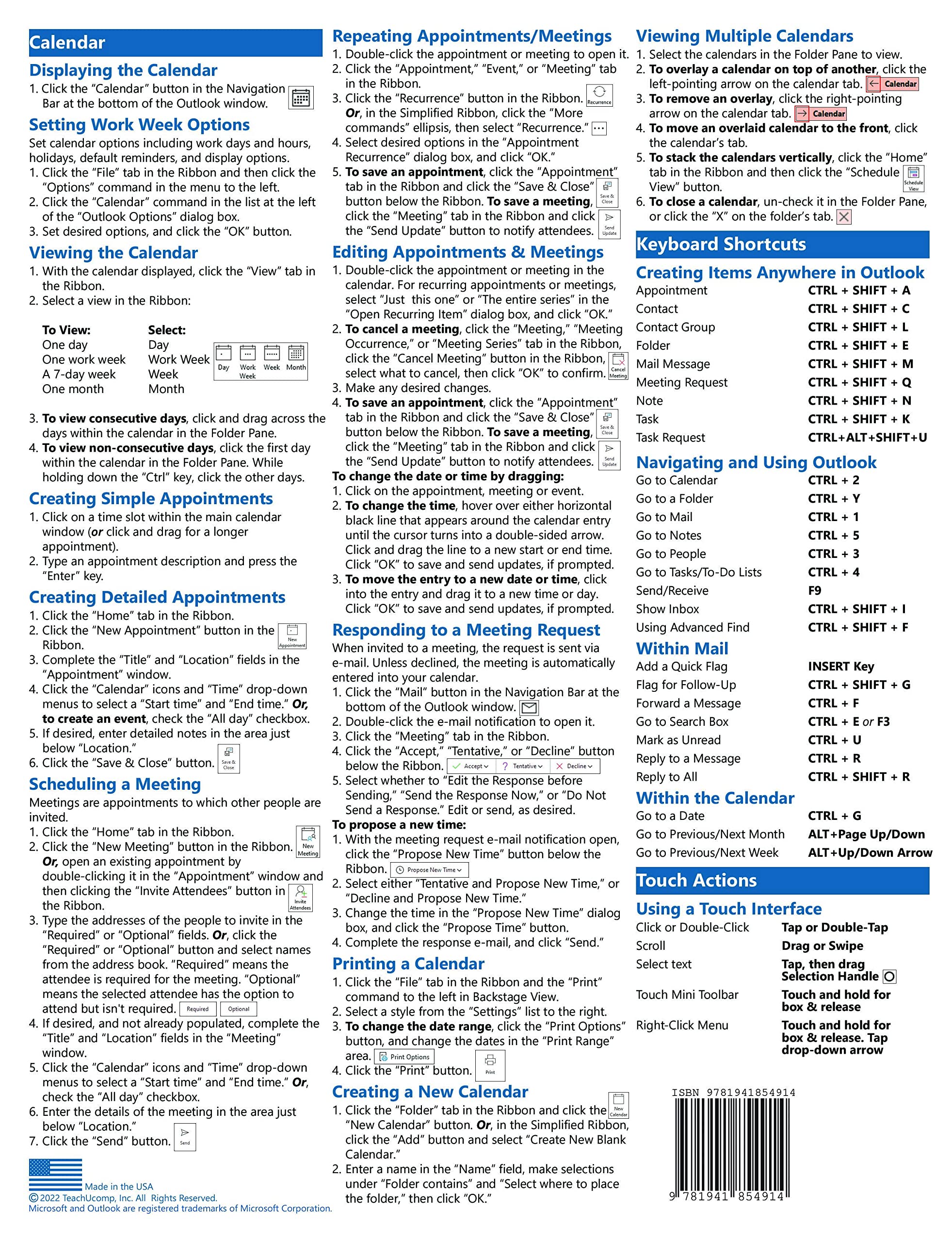 Mua Microsoft Outlook 2021 and 365 Introduction Quick Reference ...