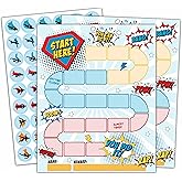 Amazon.com : 20 Superhero Reward Chart with 432 Round Stickers ...