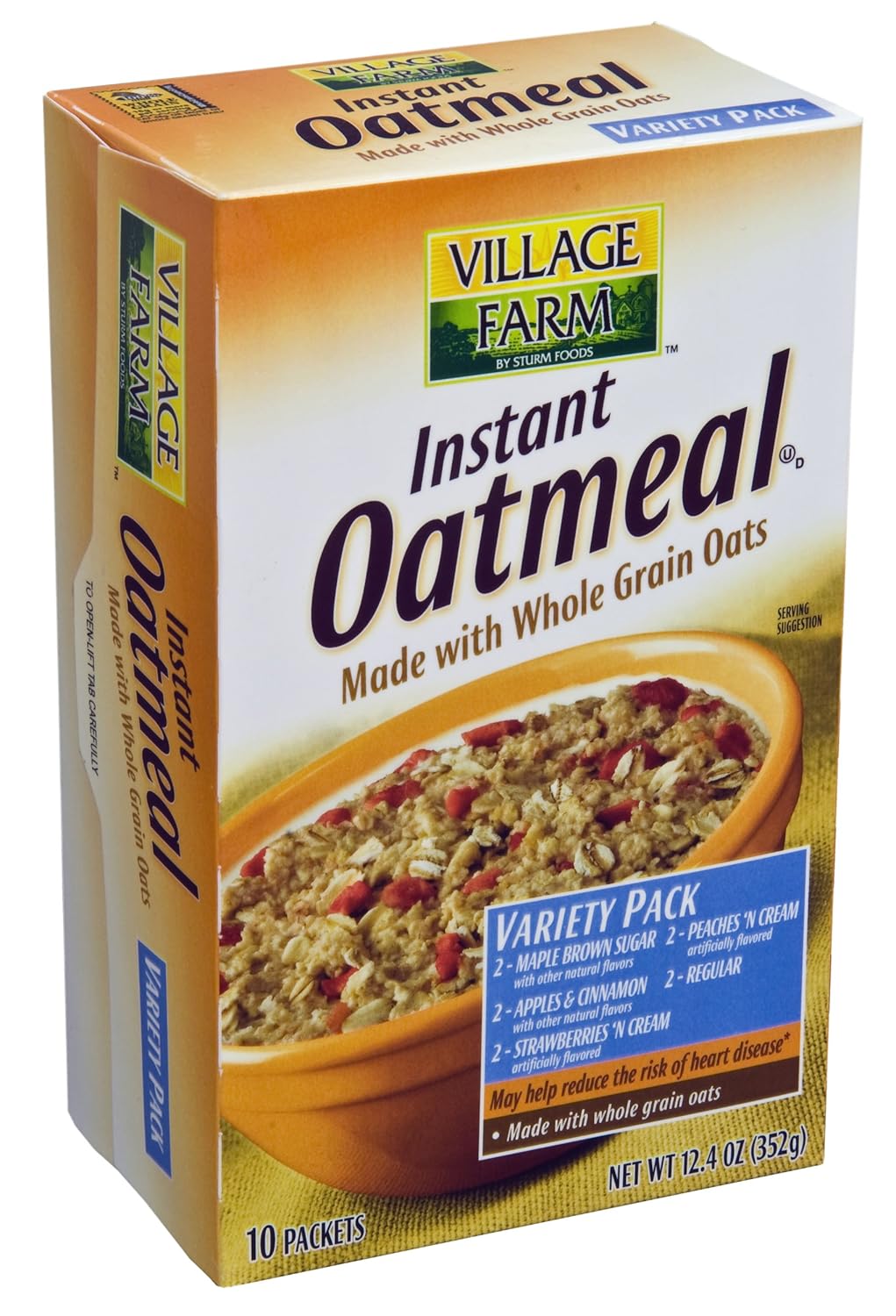 Amazon.com: Sturm's Village Farm Instant Oatmeal, Variety Pack 8 Count ...