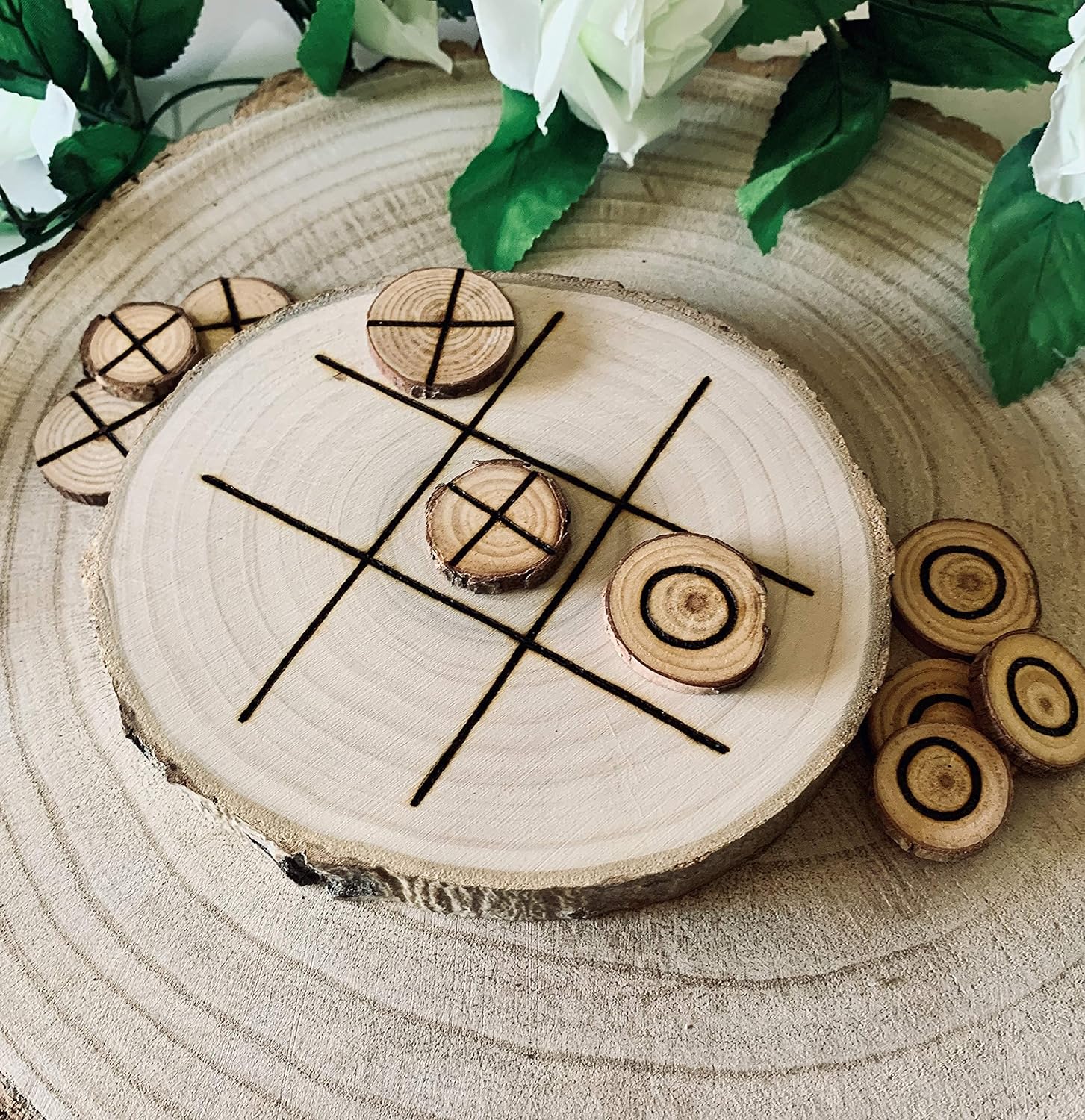 Wooden Noughts and Crosses Game Rustic Wedding Table Decor Home Decor ...