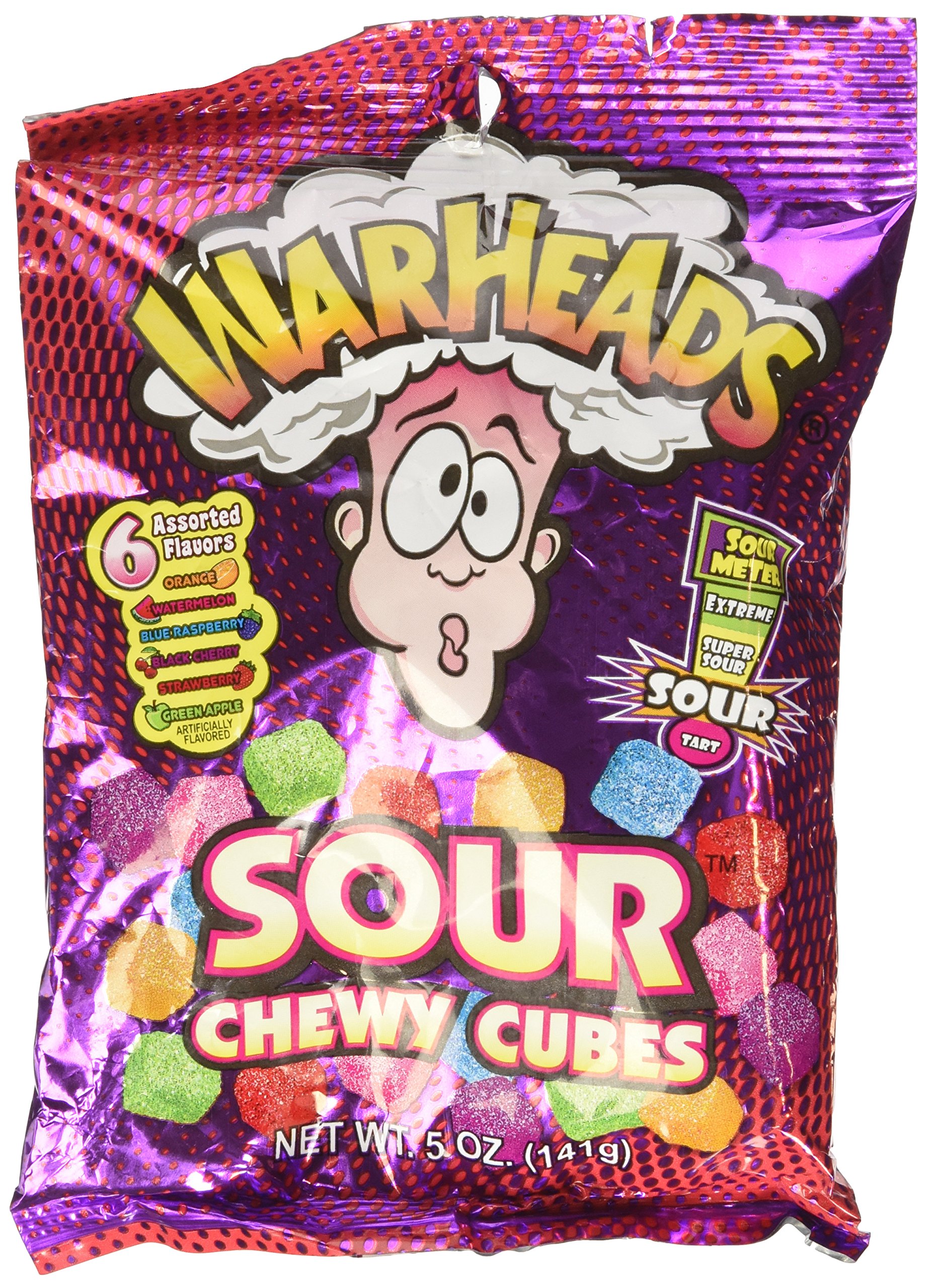 Amazon.com : Warheads Chewy Cubes Mildly Sour Wildly Sweet Bag, 5 oz ...