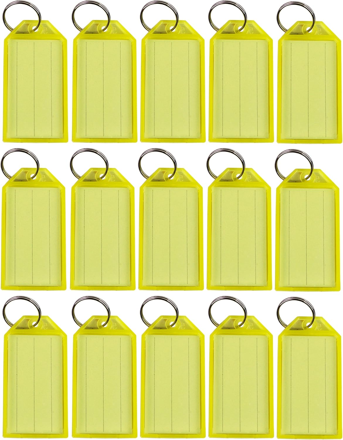 Amazon.com : Lot of 100 Key ID Labels Tags Split Key Ring Key Chain ...